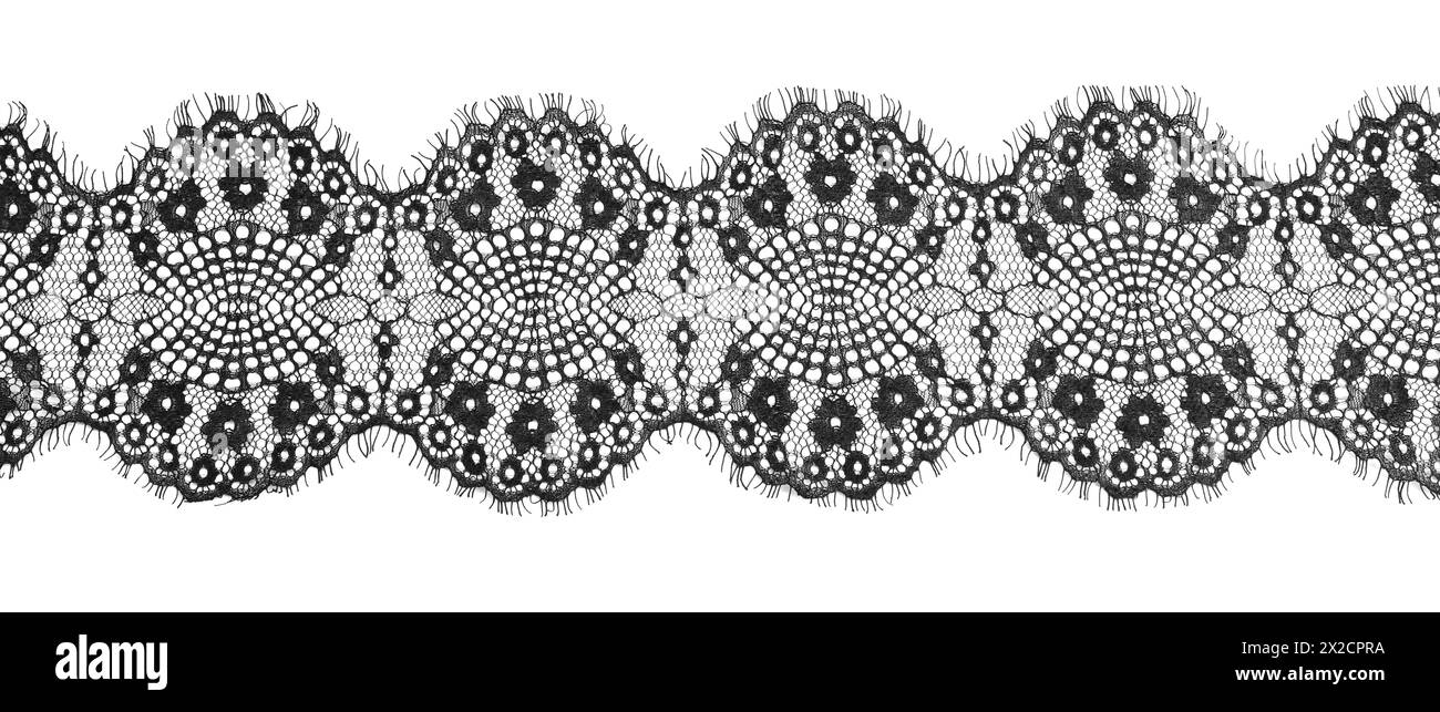 White flower lace border on Black and White Stock Photos & Images - Alamy