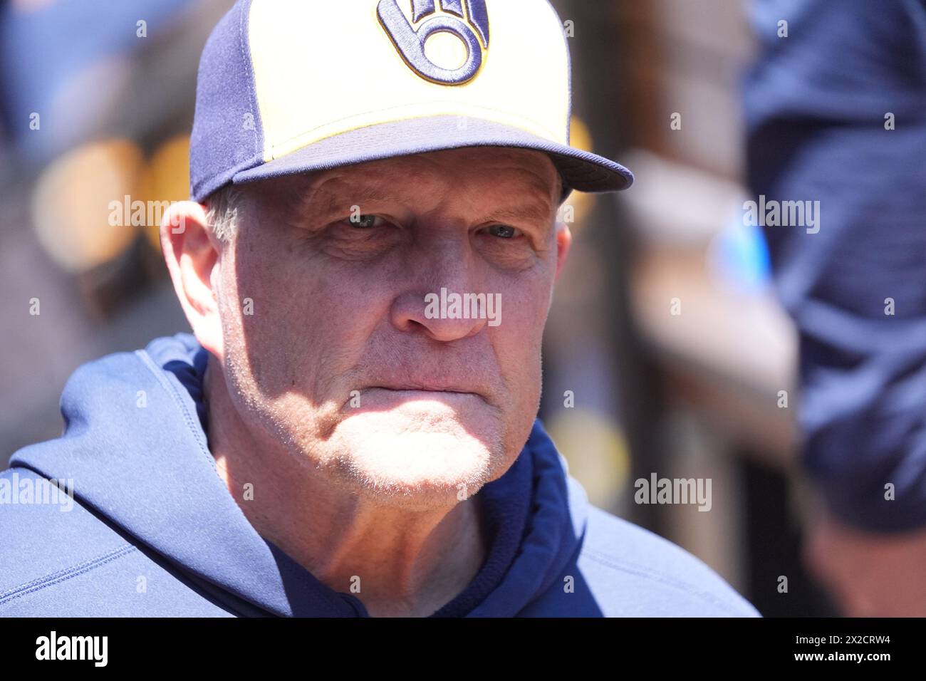 St. Louis, United States. 21st Apr, 2024. Milwaukee Brewers manager Pat ...