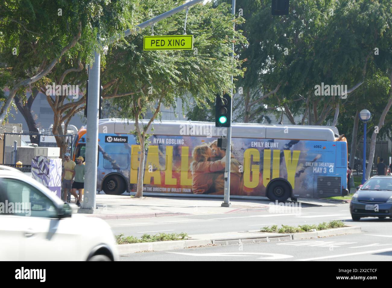 West Hollywood, California, USA 21st April 2024 The Fall Guy Bus on ...