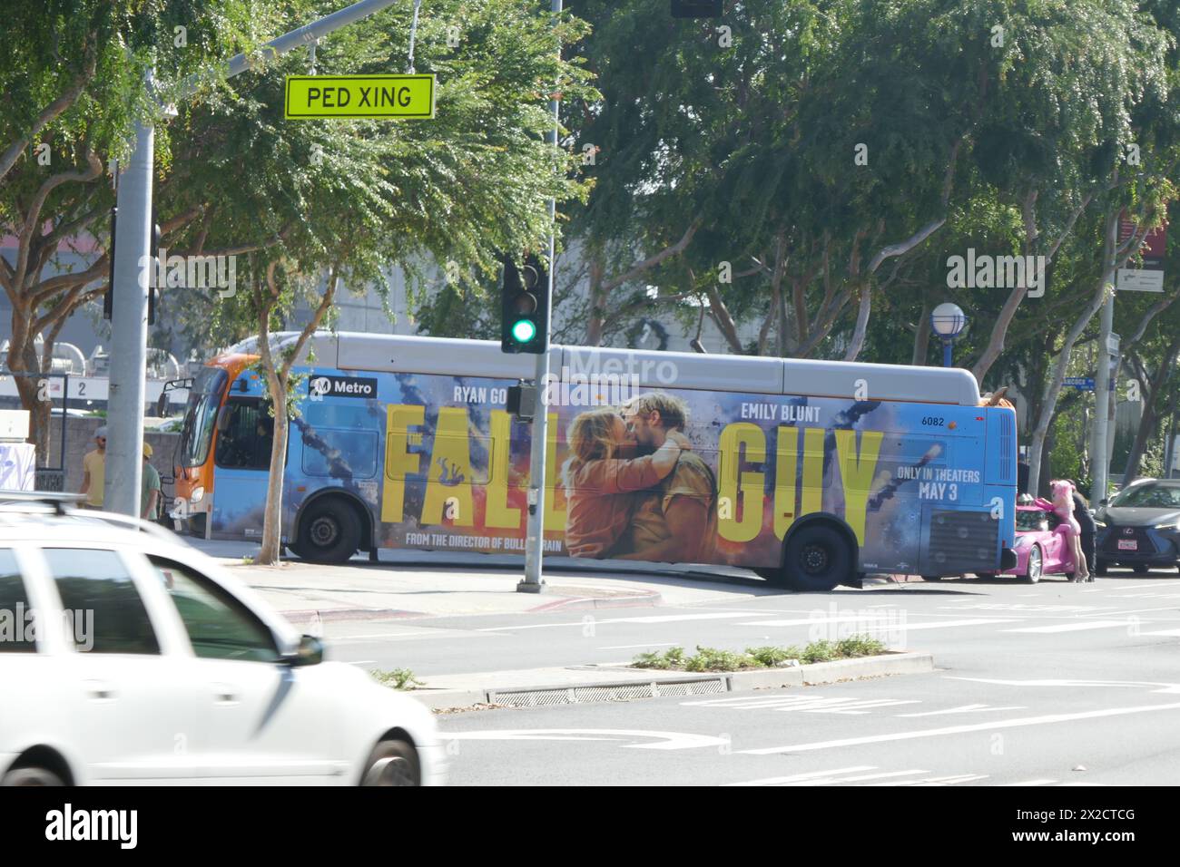 West Hollywood, California, USA 21st April 2024 The Fall Guy Bus and ...
