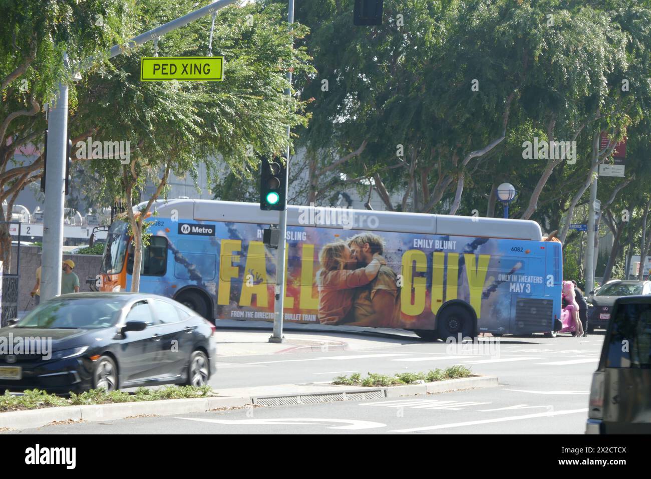 West Hollywood, California, USA 21st April 2024 The Fall Guy Bus and ...