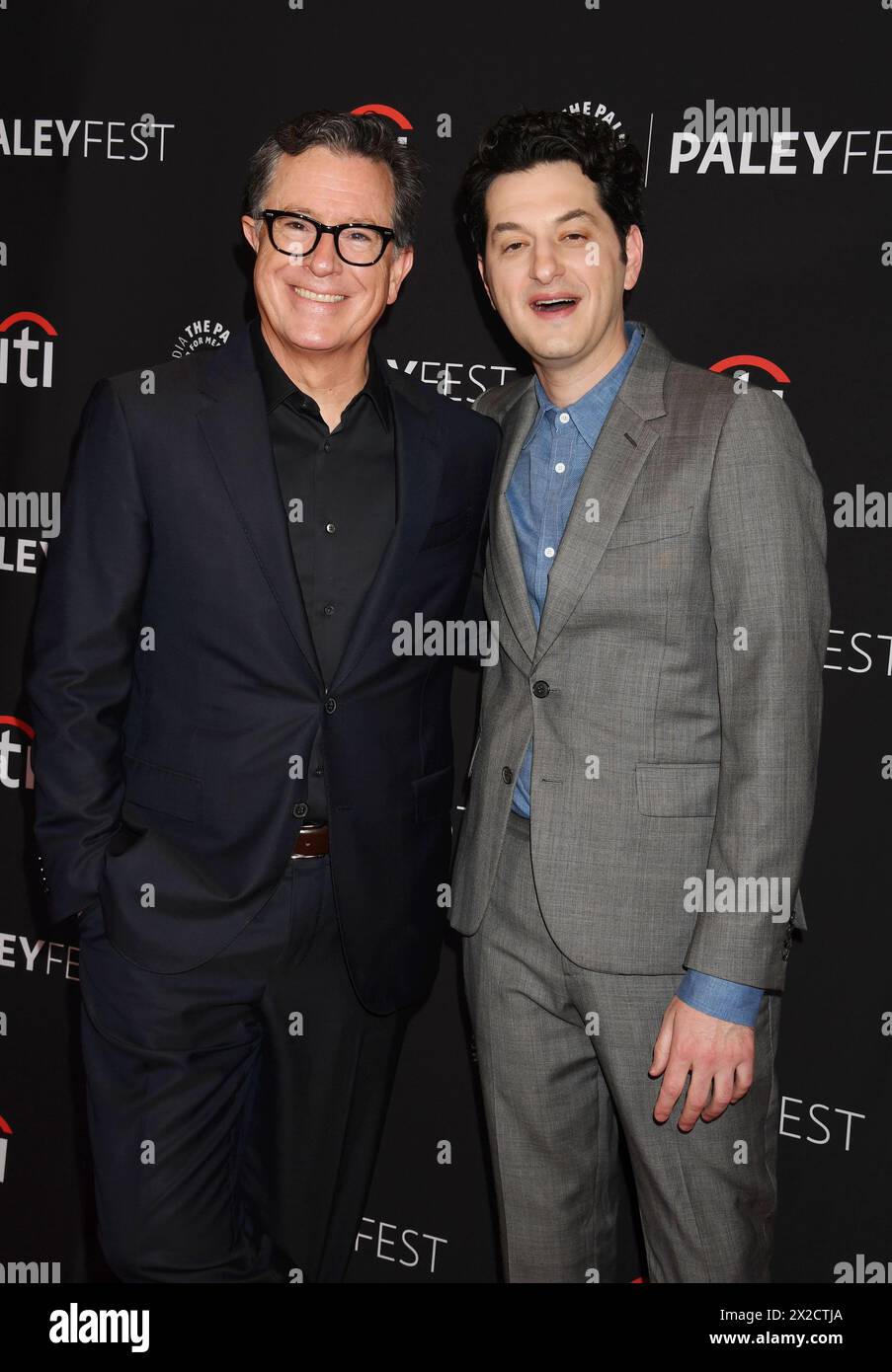 HOLLYWOOD, CALIFORNIA - APRIL 21: (L-R) Stephen Colbert and Ben ...