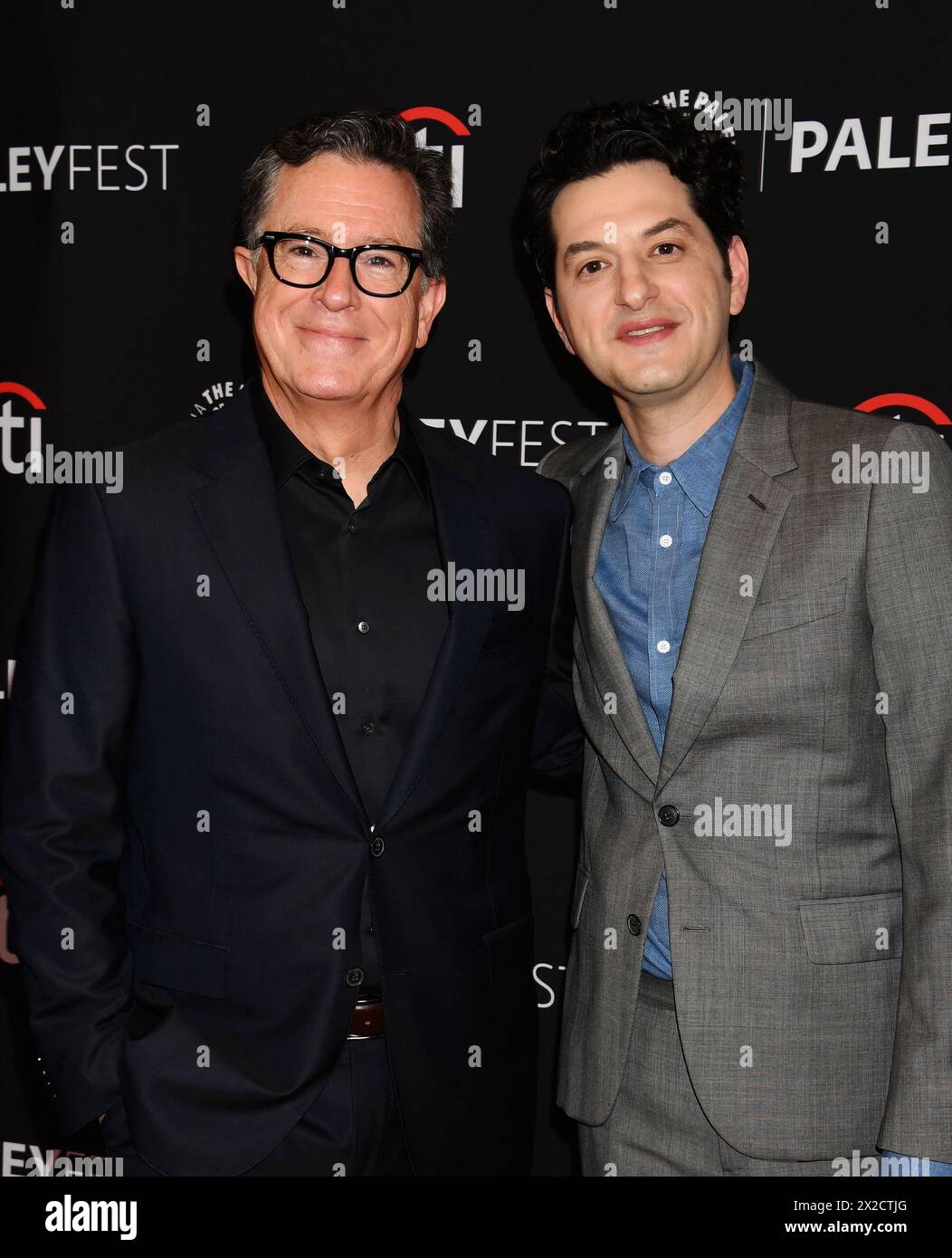 HOLLYWOOD, CALIFORNIA - APRIL 21: (L-R) Stephen Colbert and Ben ...