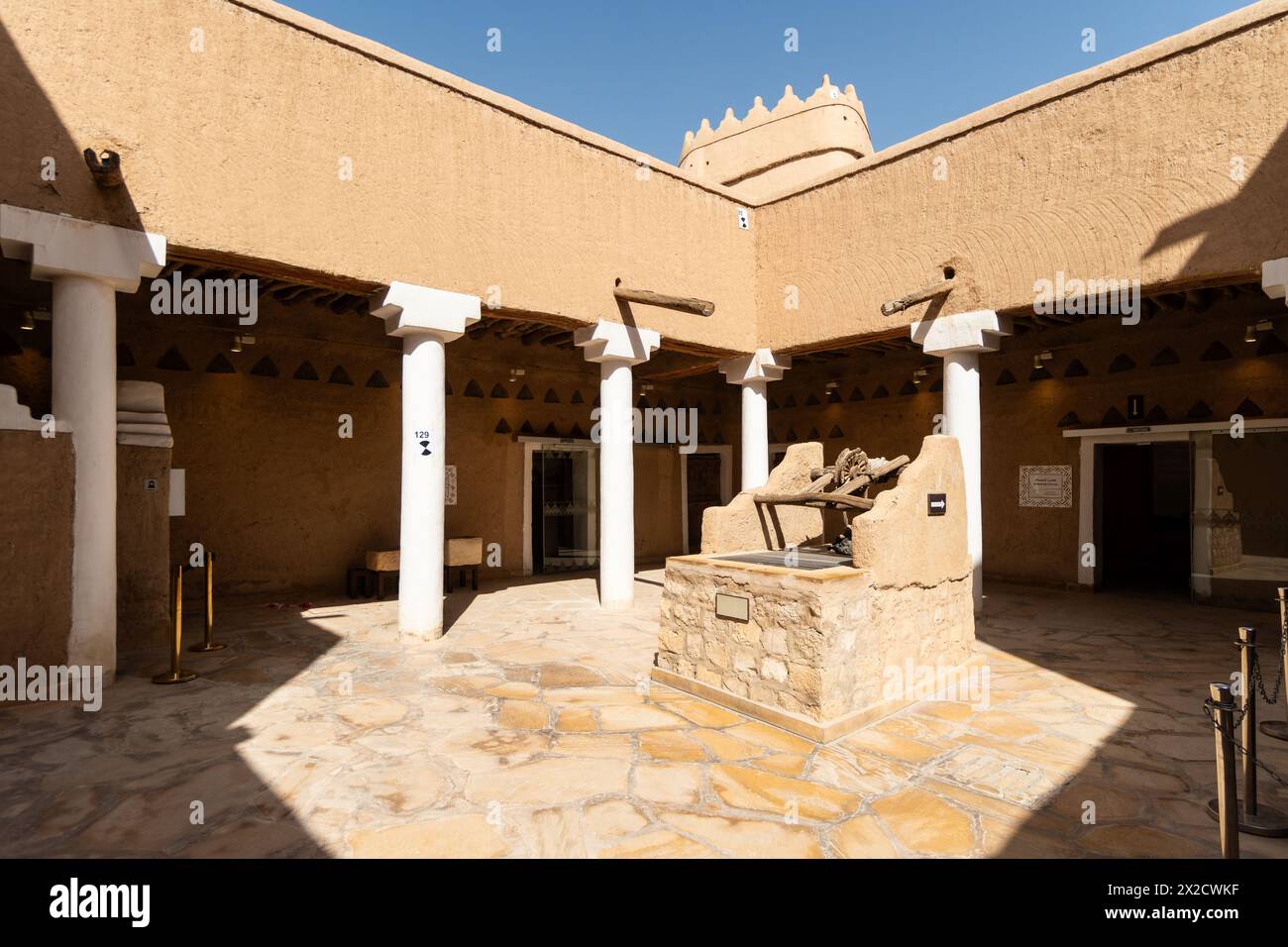 Riyadh, Saudi Arabia - February 10 2023: The historic well displayed in ...