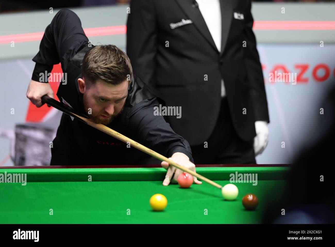 Sheffield, Britain. 21st Apr, 2024. Jak Jones of Wales competes during ...