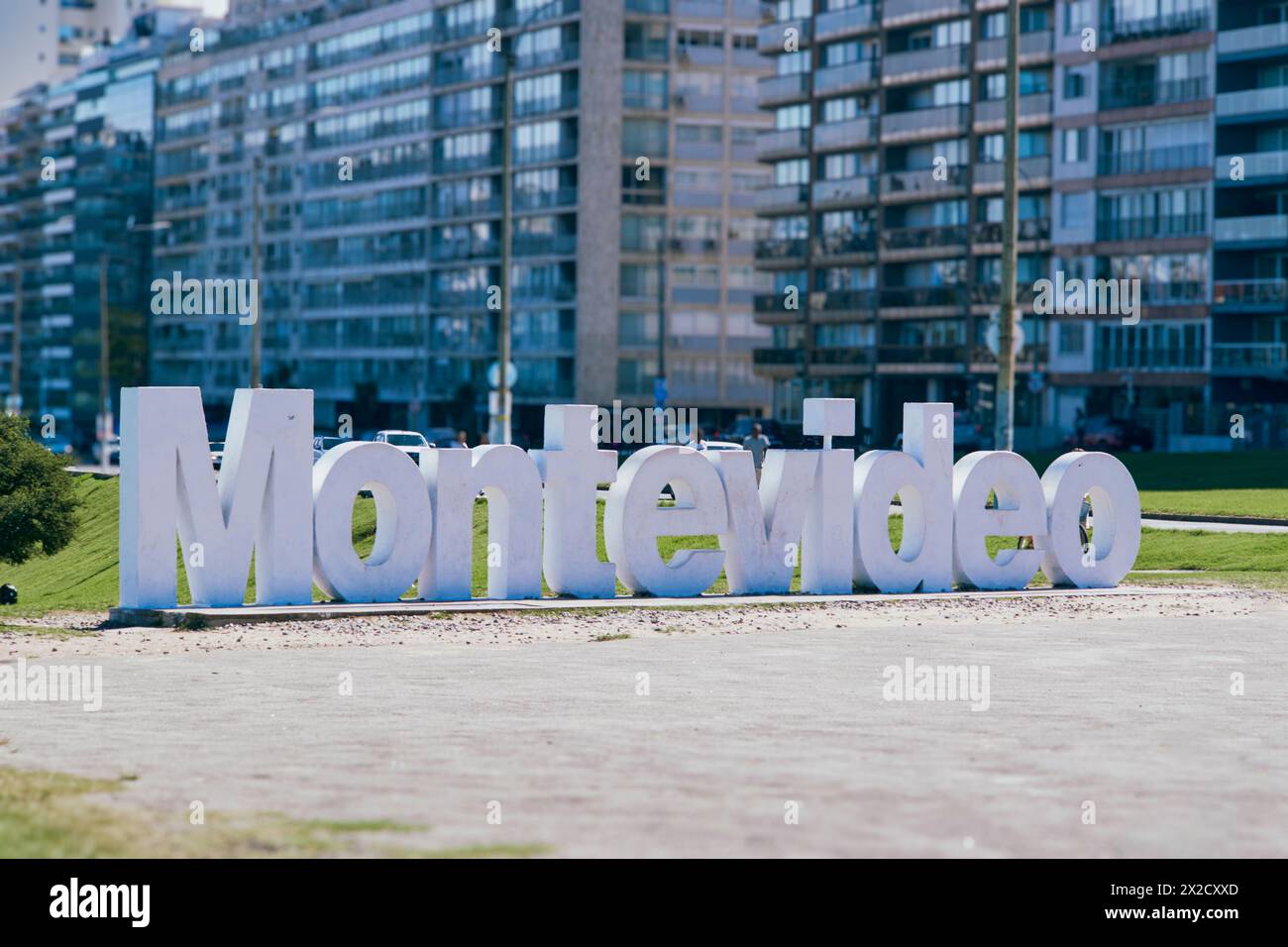 Poster located in the city of Montevideo Uruguay. Tourist area of the ...