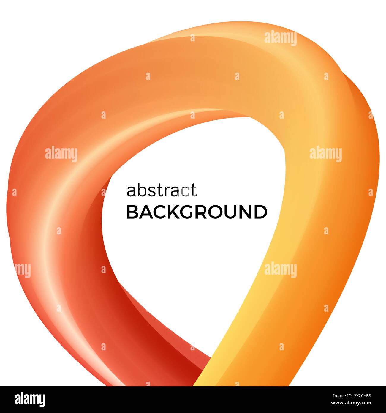 Color abstract composition of the orange watercolor waves. Vector ...