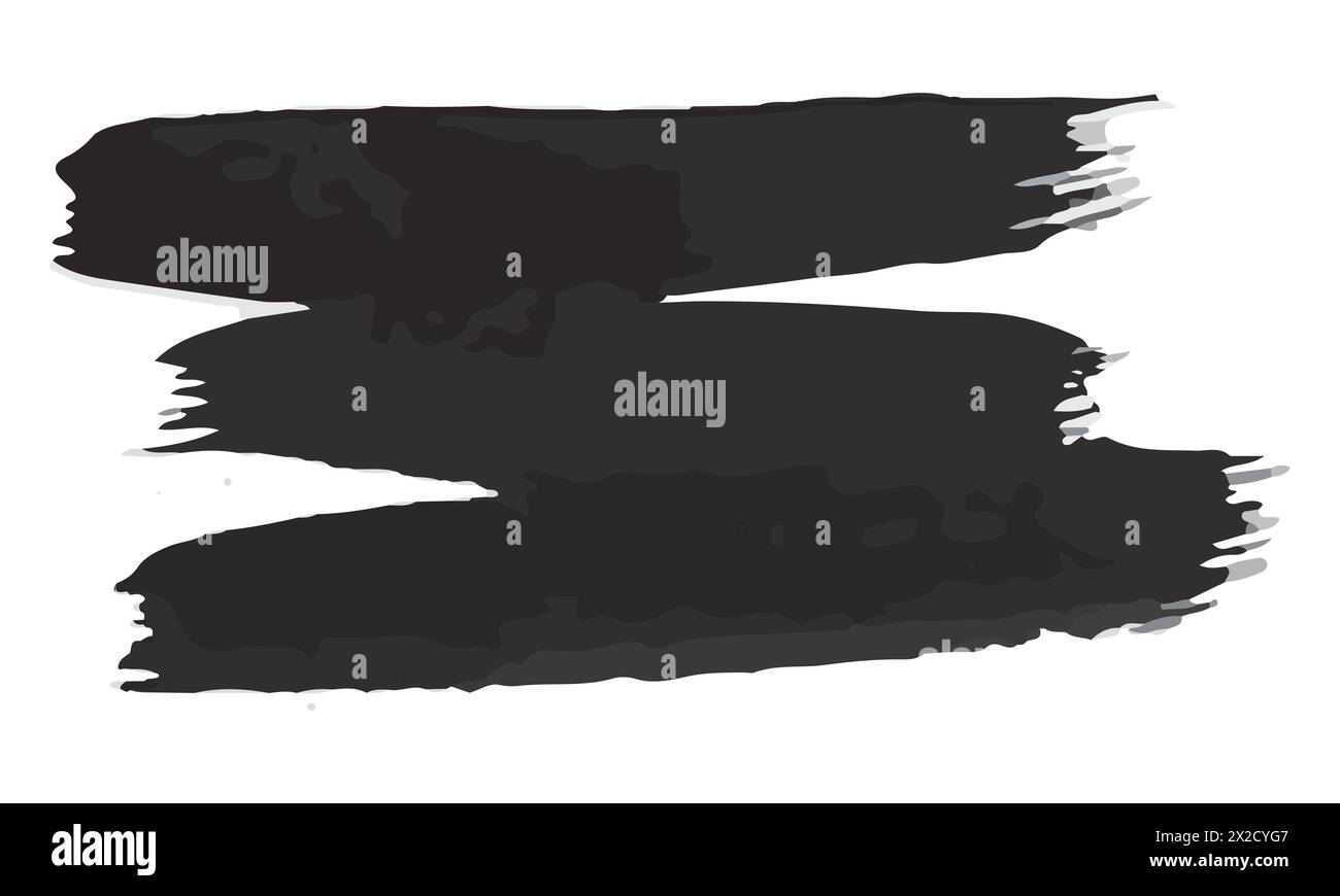 Black hand drawn ink stain. Ink spot isolated on white background ...