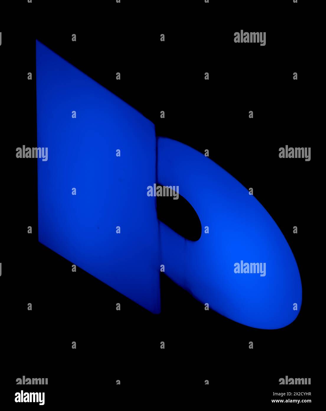 Neon brilliance of the 'p' letter encapsulates innovation and ...