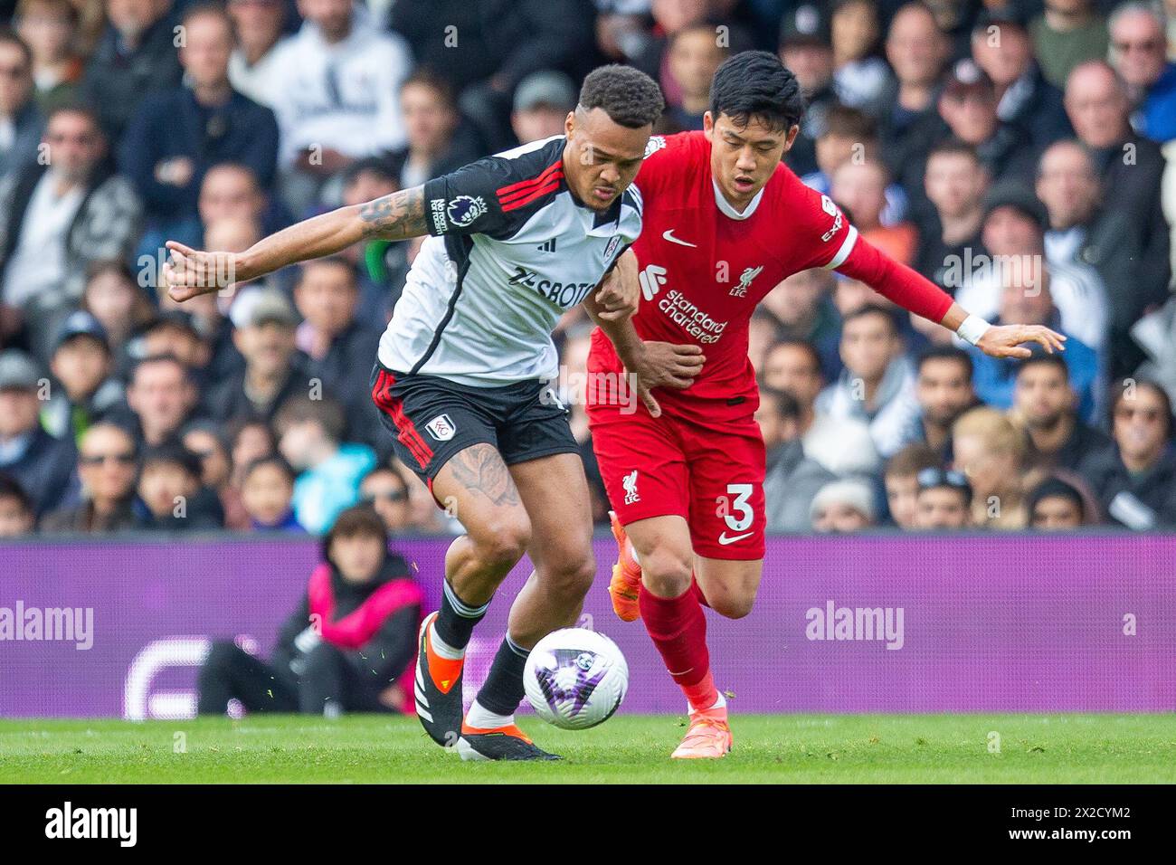 Liverpool player Wataru Endo during the Premier League match between ...