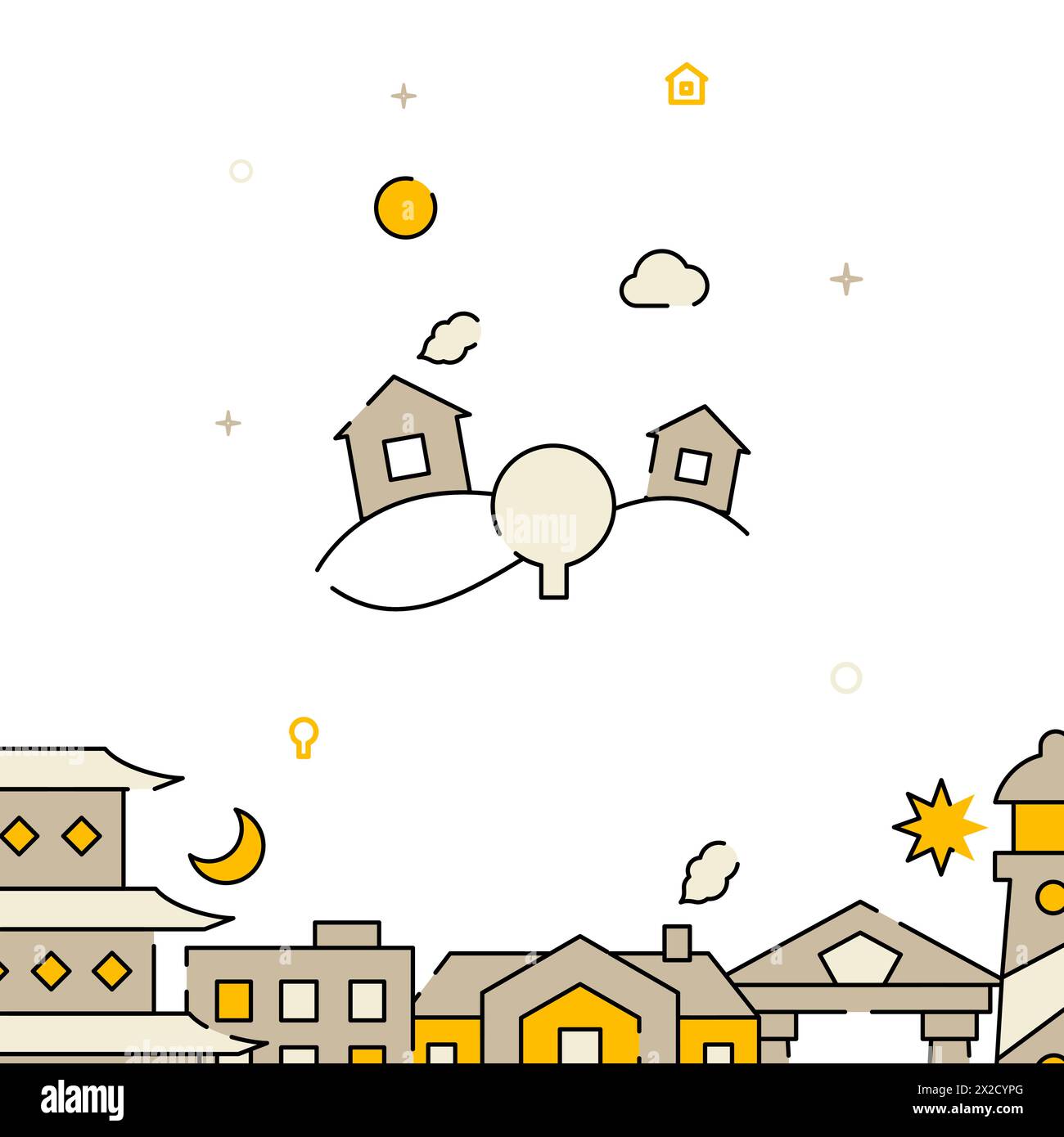 Border countryside Stock Vector Images - Alamy