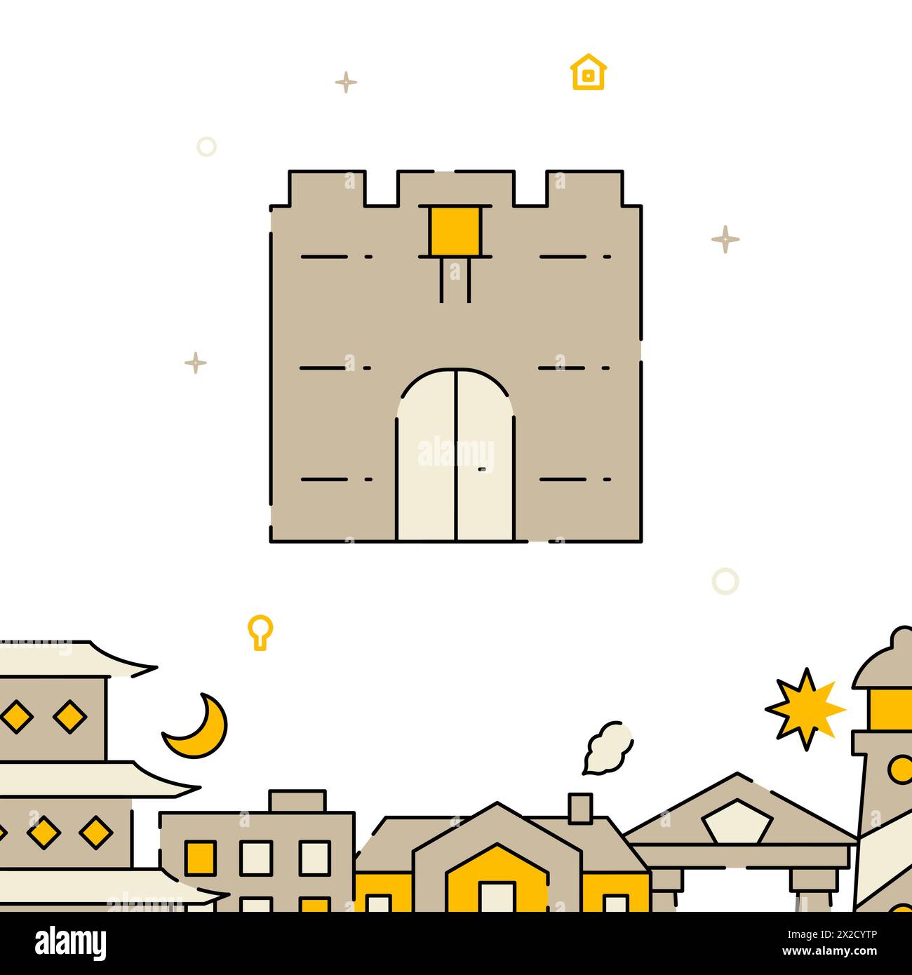 Settlement house children Stock Vector Images - Alamy