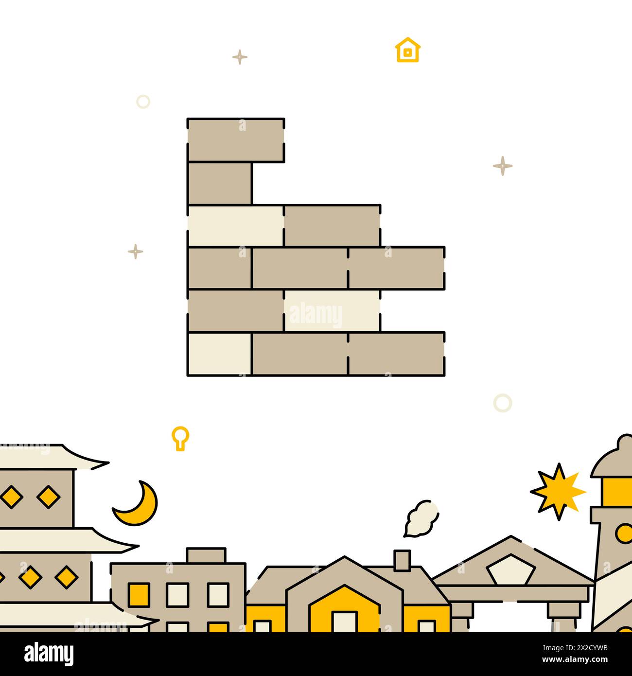 Settlement and broken wall Stock Vector Images - Alamy