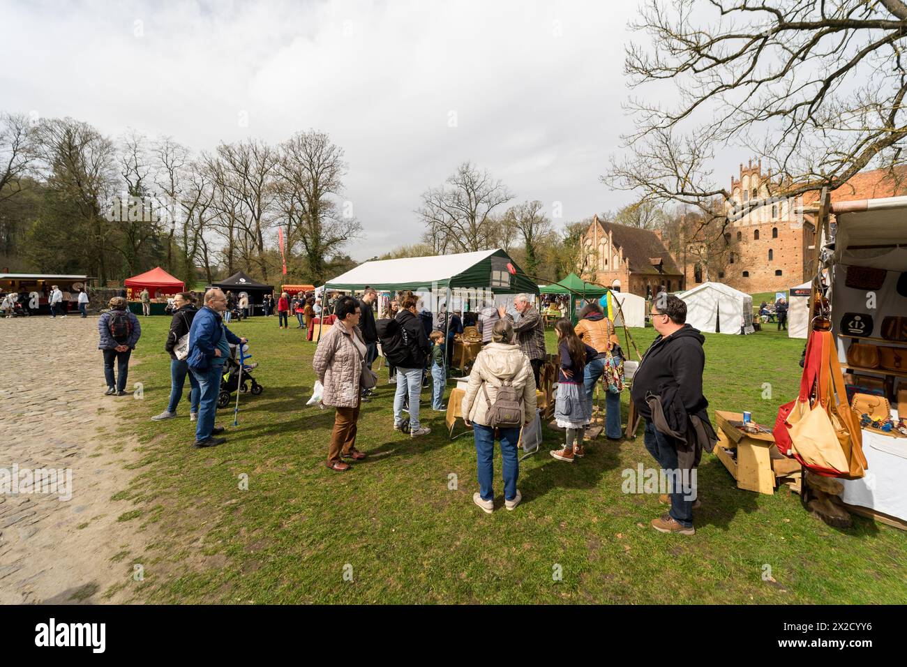 CHORIN, GERMANY - APRIL 01, 2024: Easter market in Chorin Abbey (ruin ...