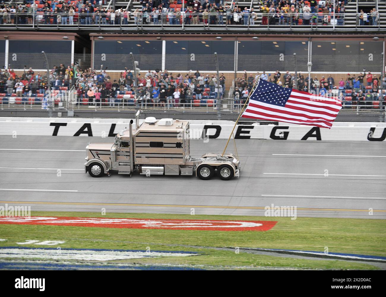 TALLADEGA, AL - APRIL 21: The famous Johnny Ray's semi carries the ...