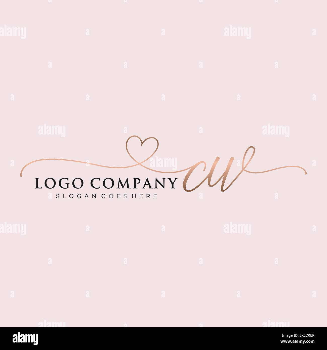 CW beauty monogram and elegant logo design Stock Vector Image & Art - Alamy