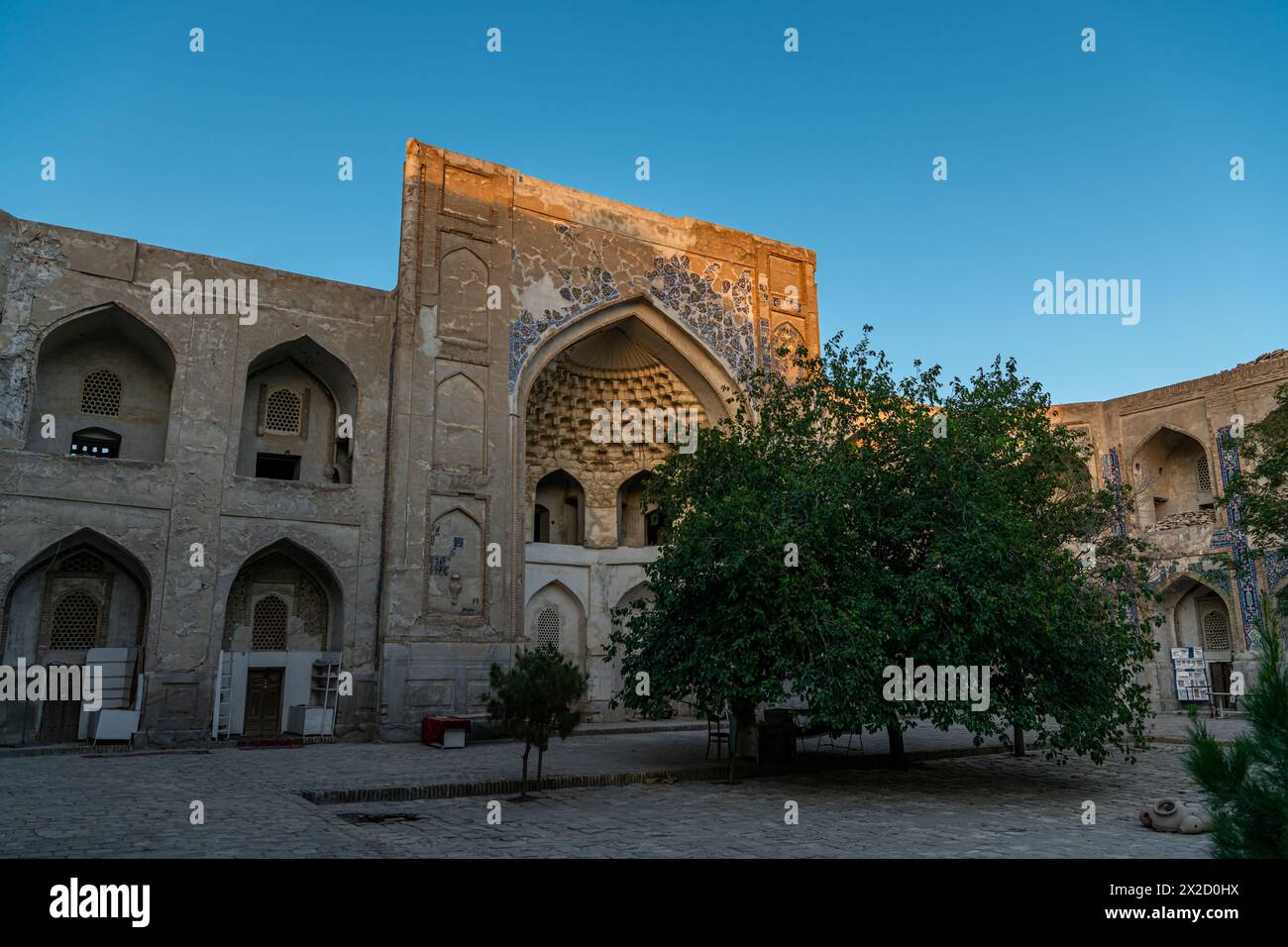 JUNE 27, 2023, BUKHARA, UZBEKISTAN: Walls of the ancient mosque of ...
