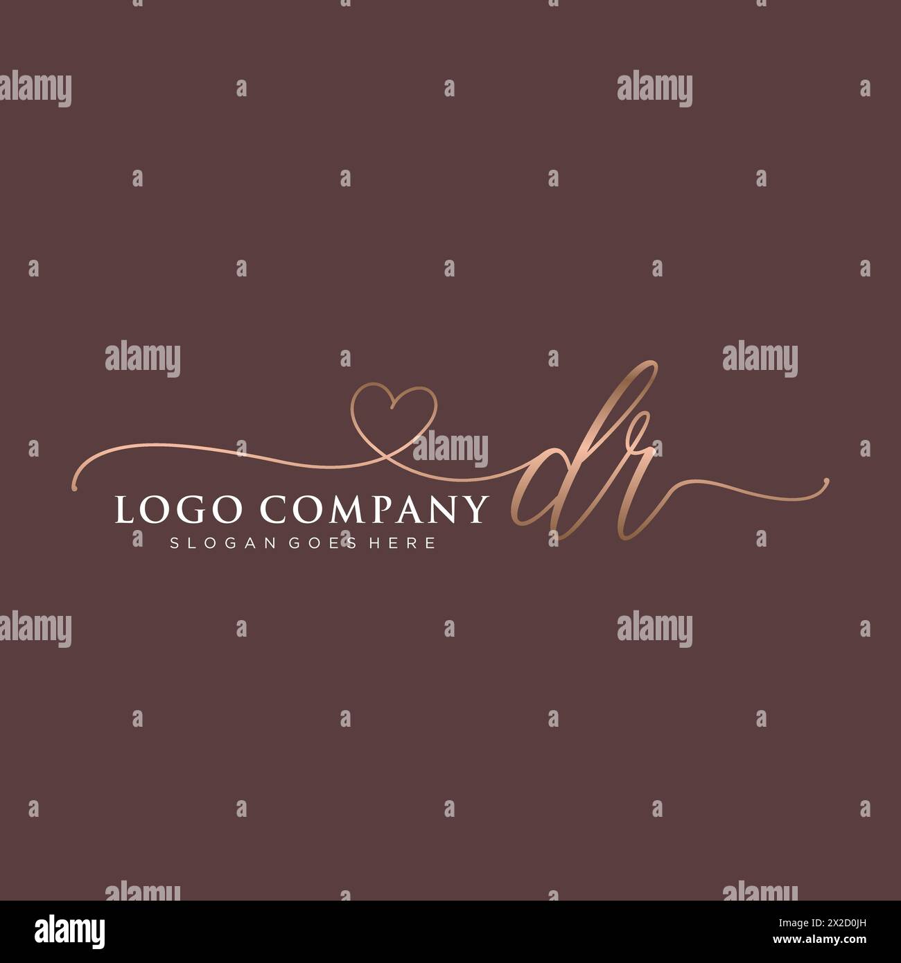 DR beauty monogram and elegant logo design Stock Vector Image & Art - Alamy