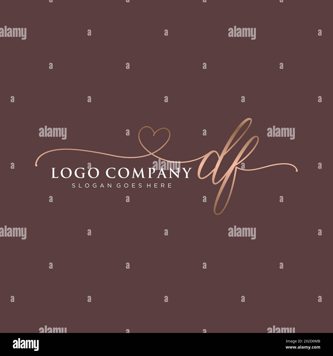 DF beauty monogram and elegant logo design Stock Vector Image & Art - Alamy