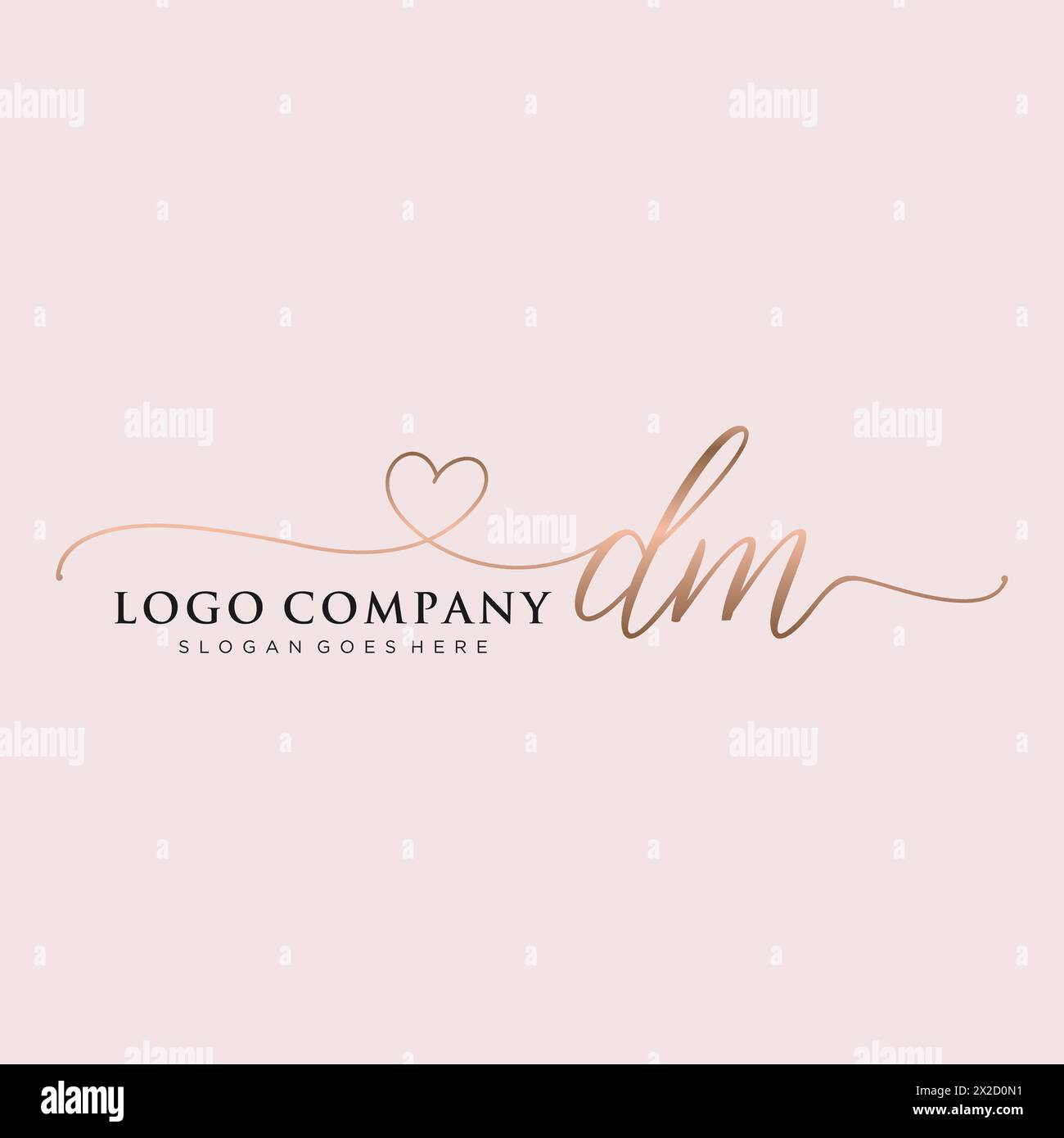DM beauty monogram and elegant logo design Stock Vector Image & Art - Alamy