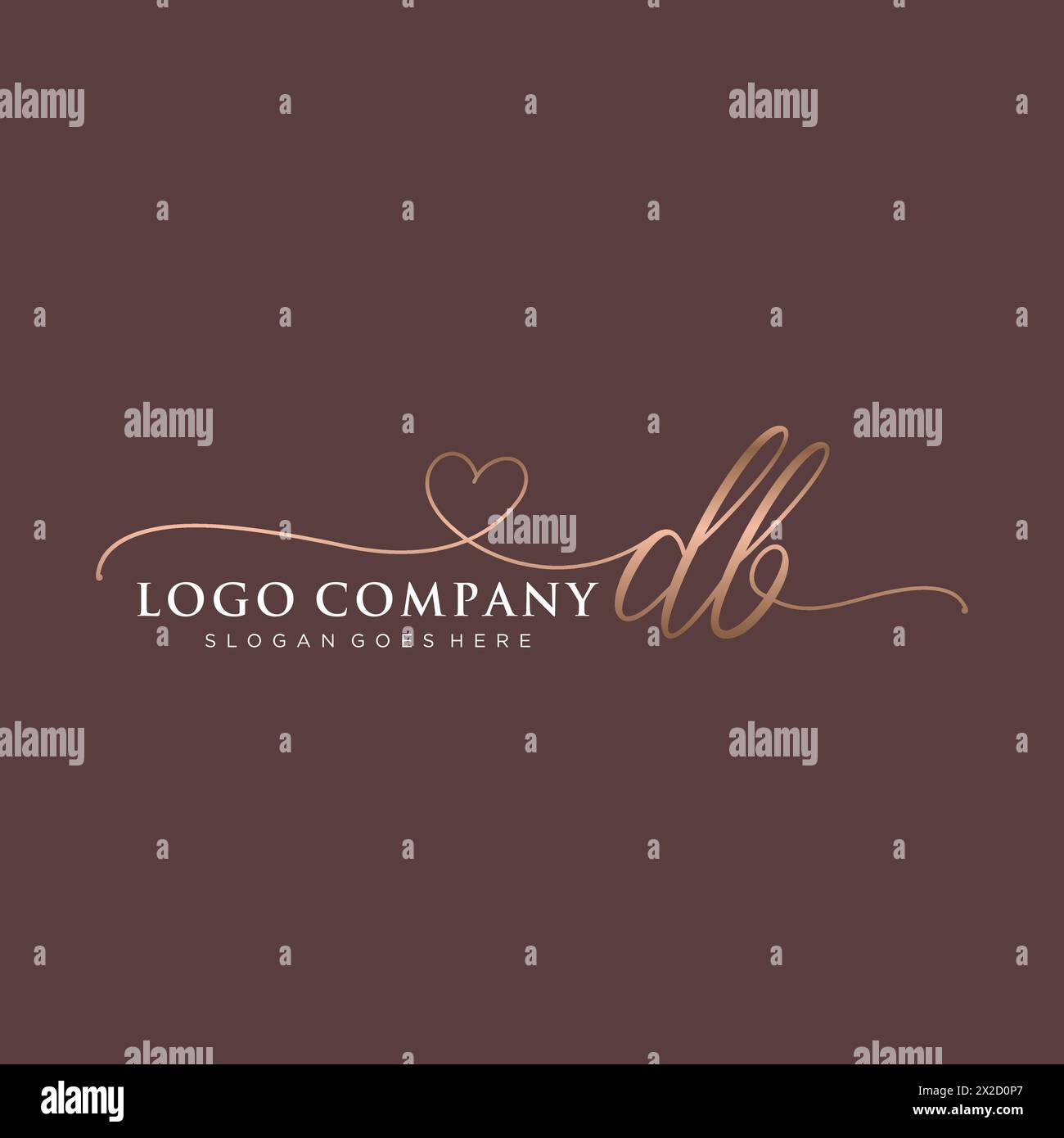Db monogram Stock Vector Images - Alamy