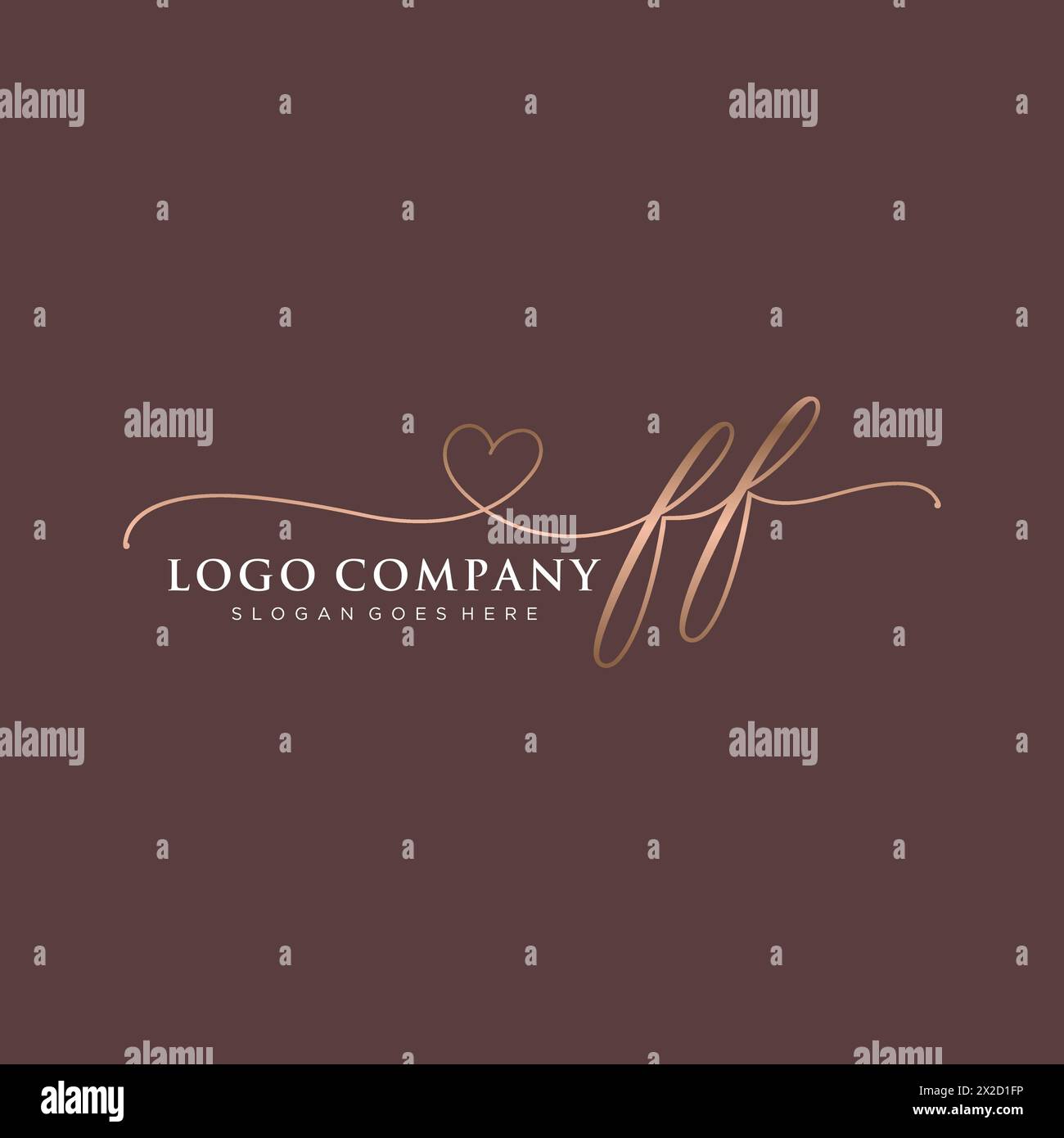 Ff monogram vector vectors hi-res stock photography and images - Alamy