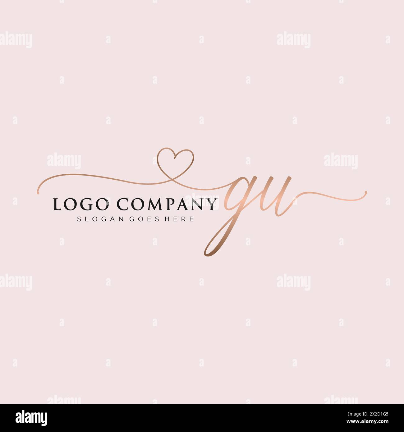GU beauty monogram and elegant logo design Stock Vector Image & Art - Alamy