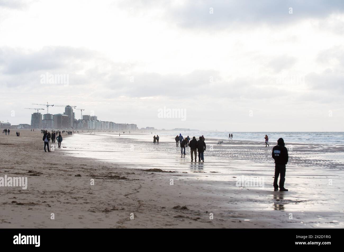 Oostende, Belgium. 26th Dec, 2023. People are seen walking at the ...