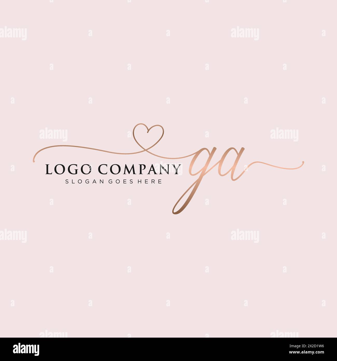 Ga monogram design hi-res stock photography and images - Alamy
