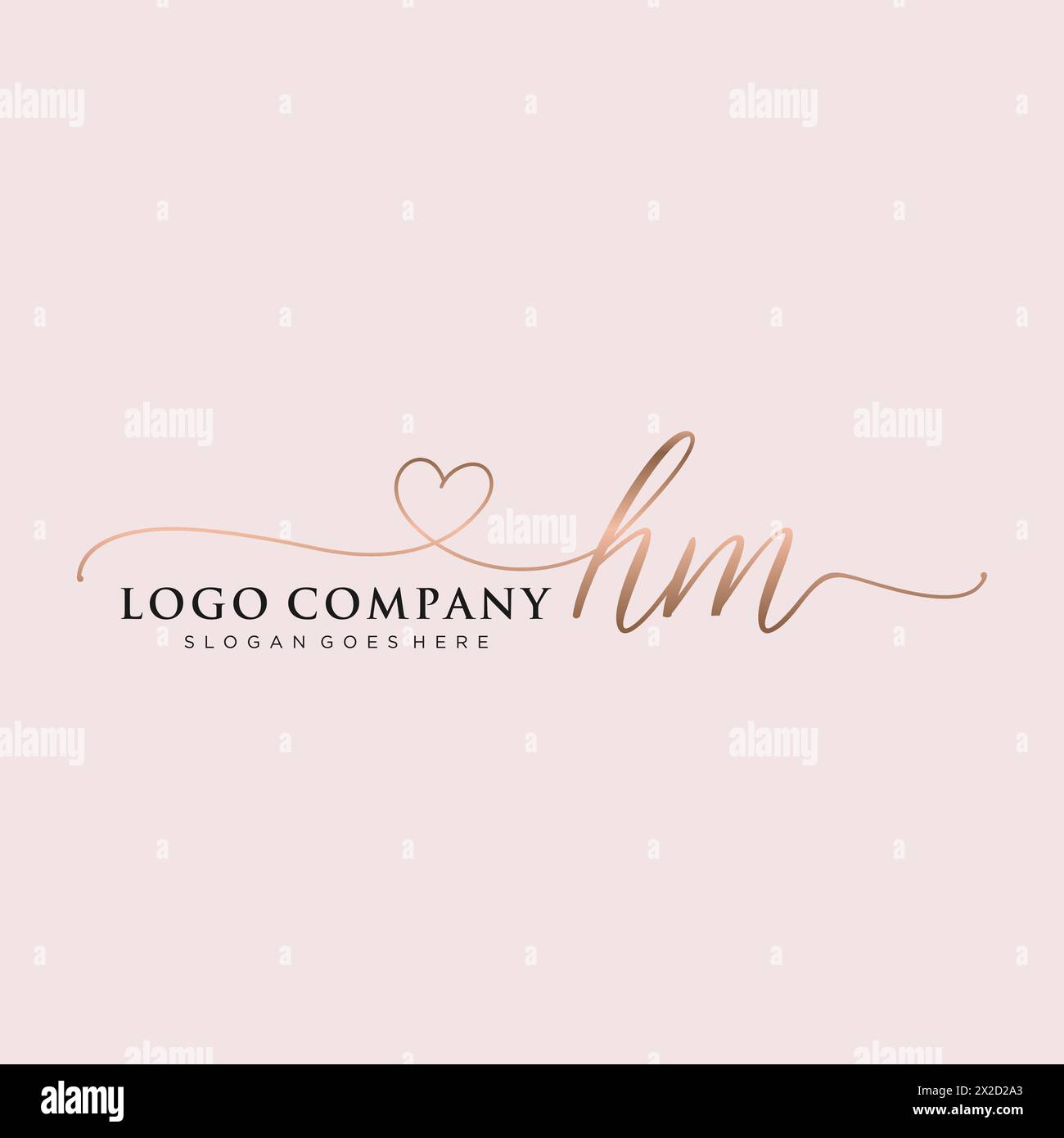HM beauty monogram and elegant logo design Stock Vector Image & Art - Alamy