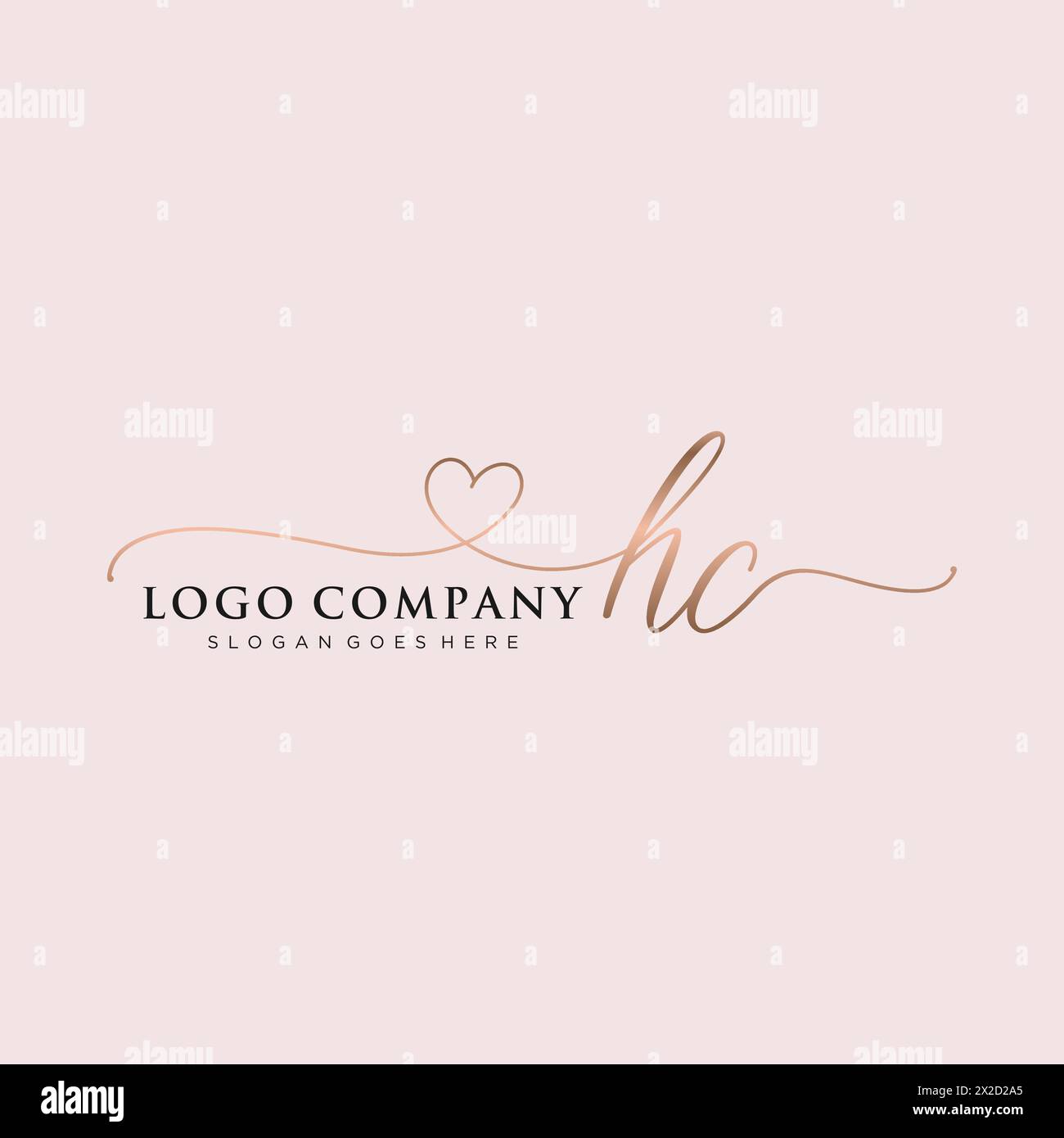 HC beauty monogram and elegant logo design Stock Vector Image & Art - Alamy