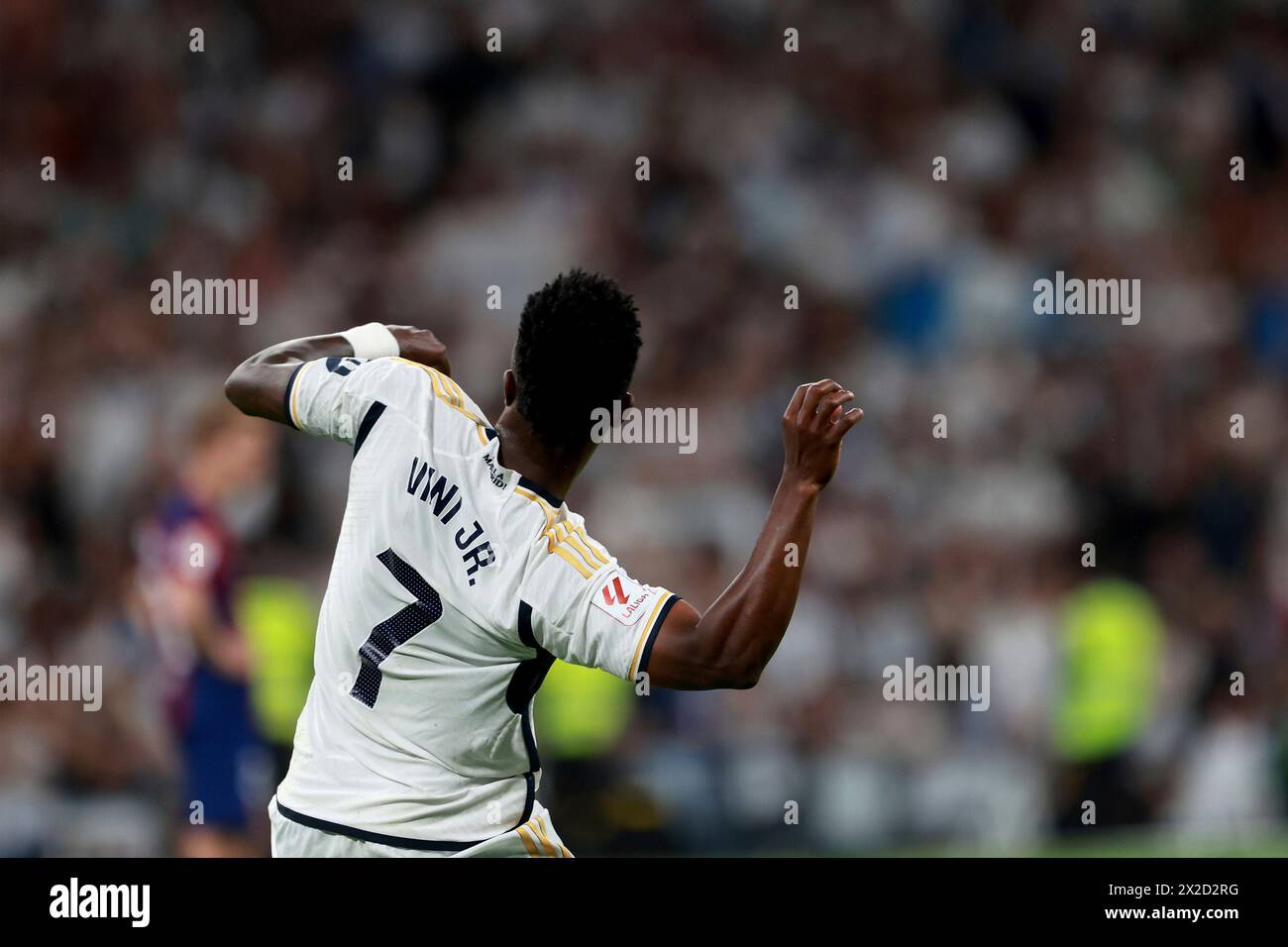 Madrid, Kingdom of Spain; Vinicius Jr. celebrates his Pelalty goal by ...
