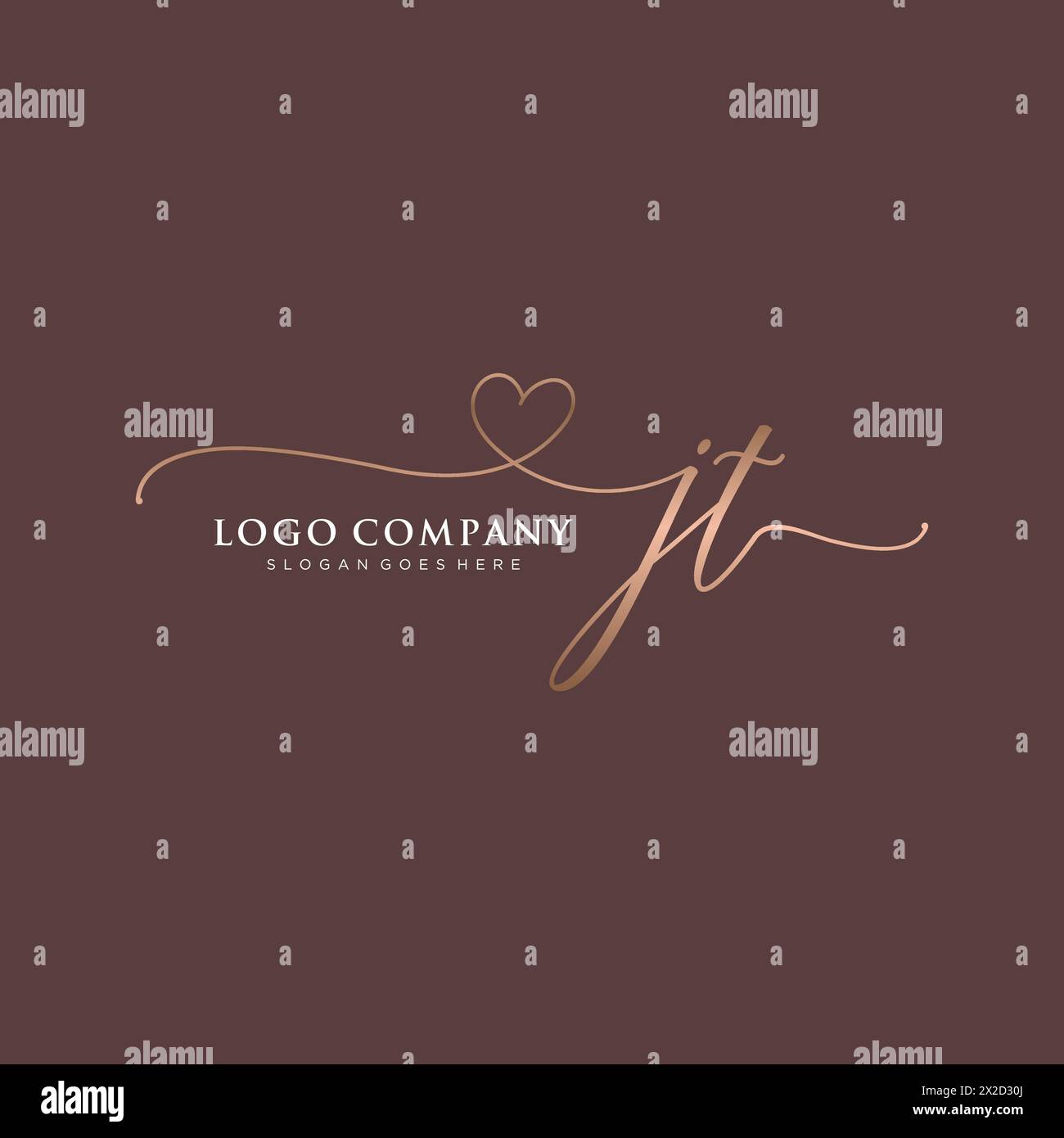 JT beauty monogram and elegant logo design Stock Vector Image & Art - Alamy