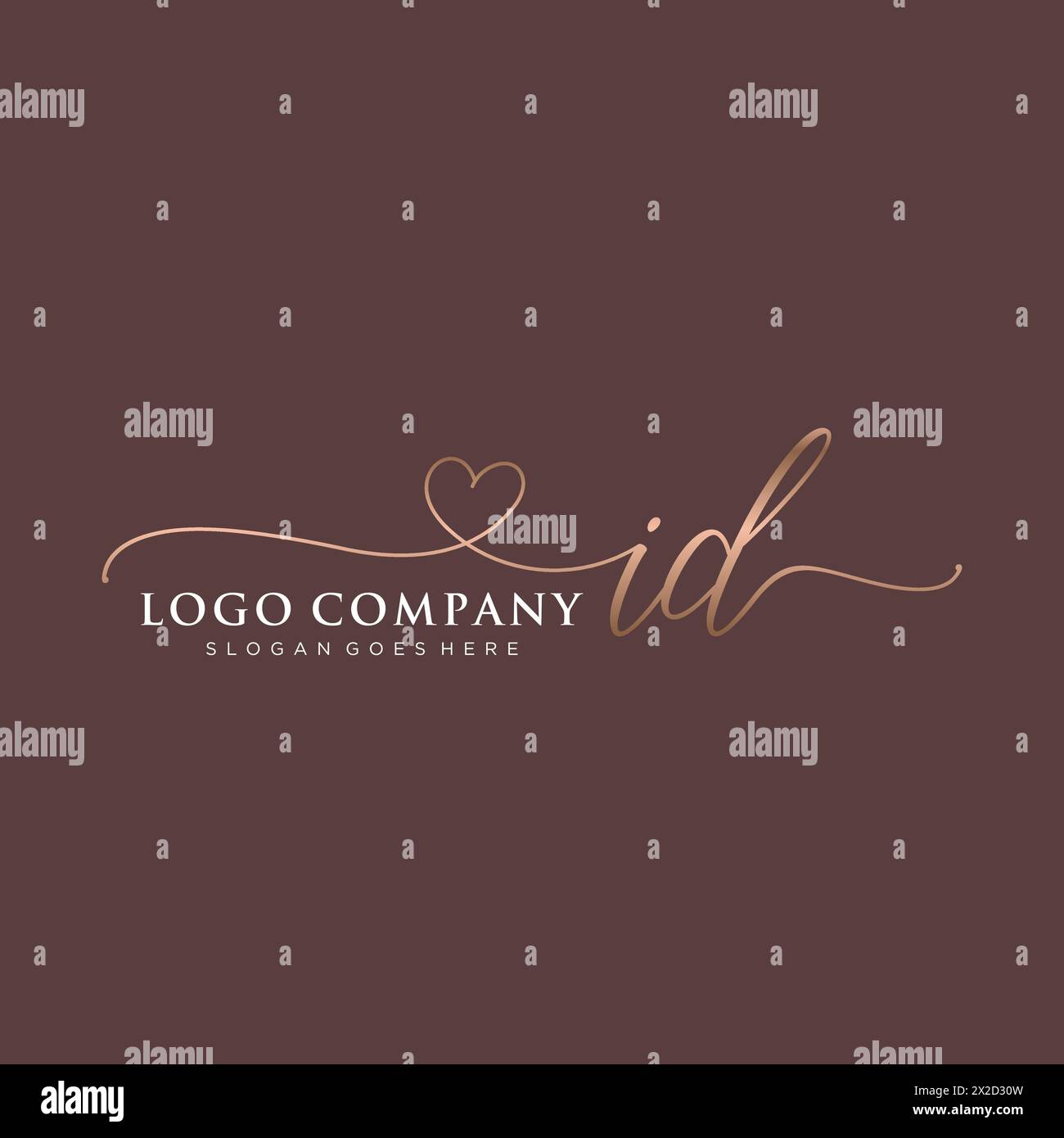 Id monogram Stock Vector Images - Alamy