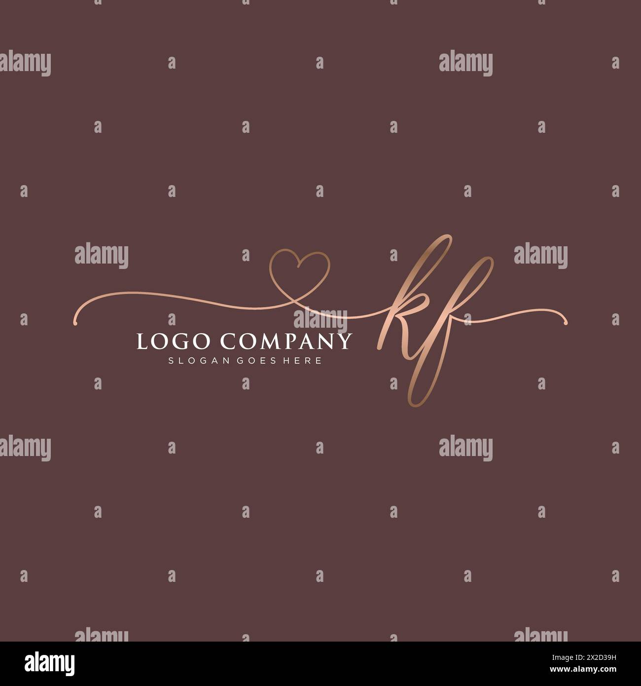 KF beauty monogram and elegant logo design Stock Vector Image & Art - Alamy
