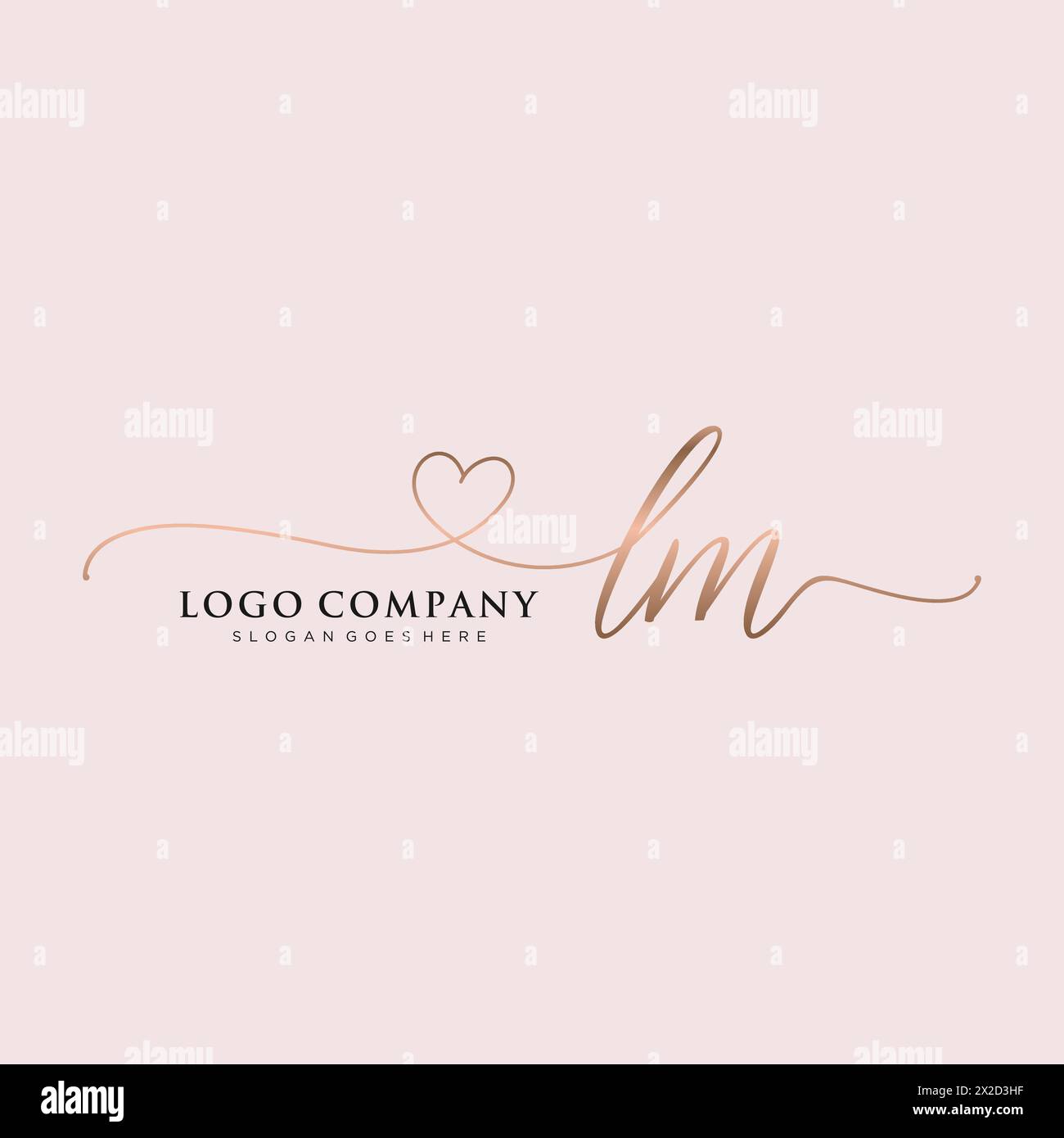 LM beauty monogram and elegant logo design Stock Vector Image & Art - Alamy