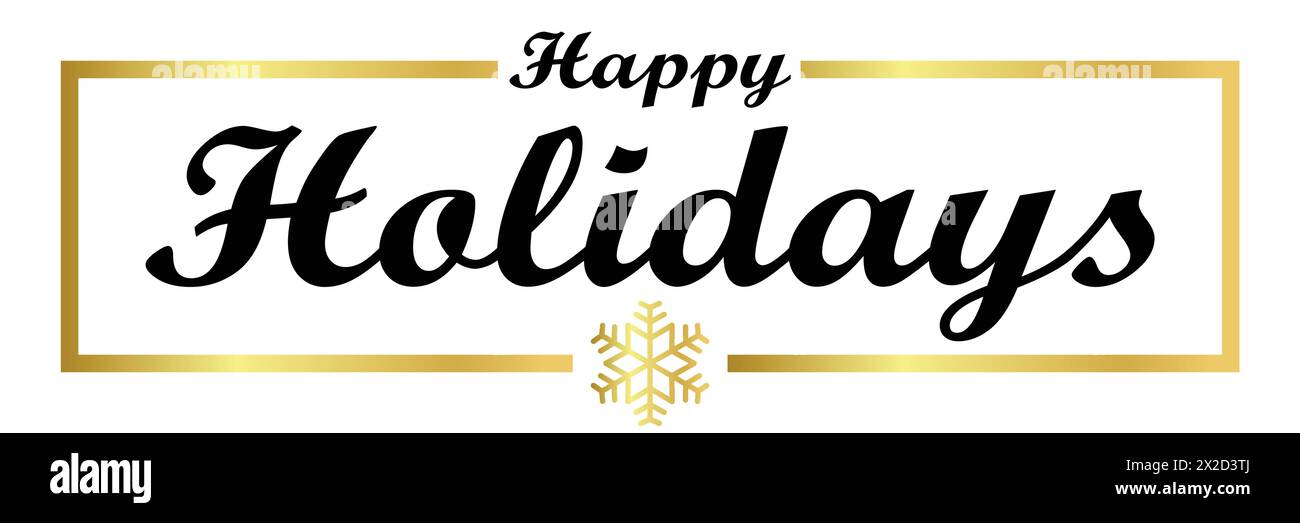 Happy Holidays lettering. Calligraphy postcard or poster graphic design ...