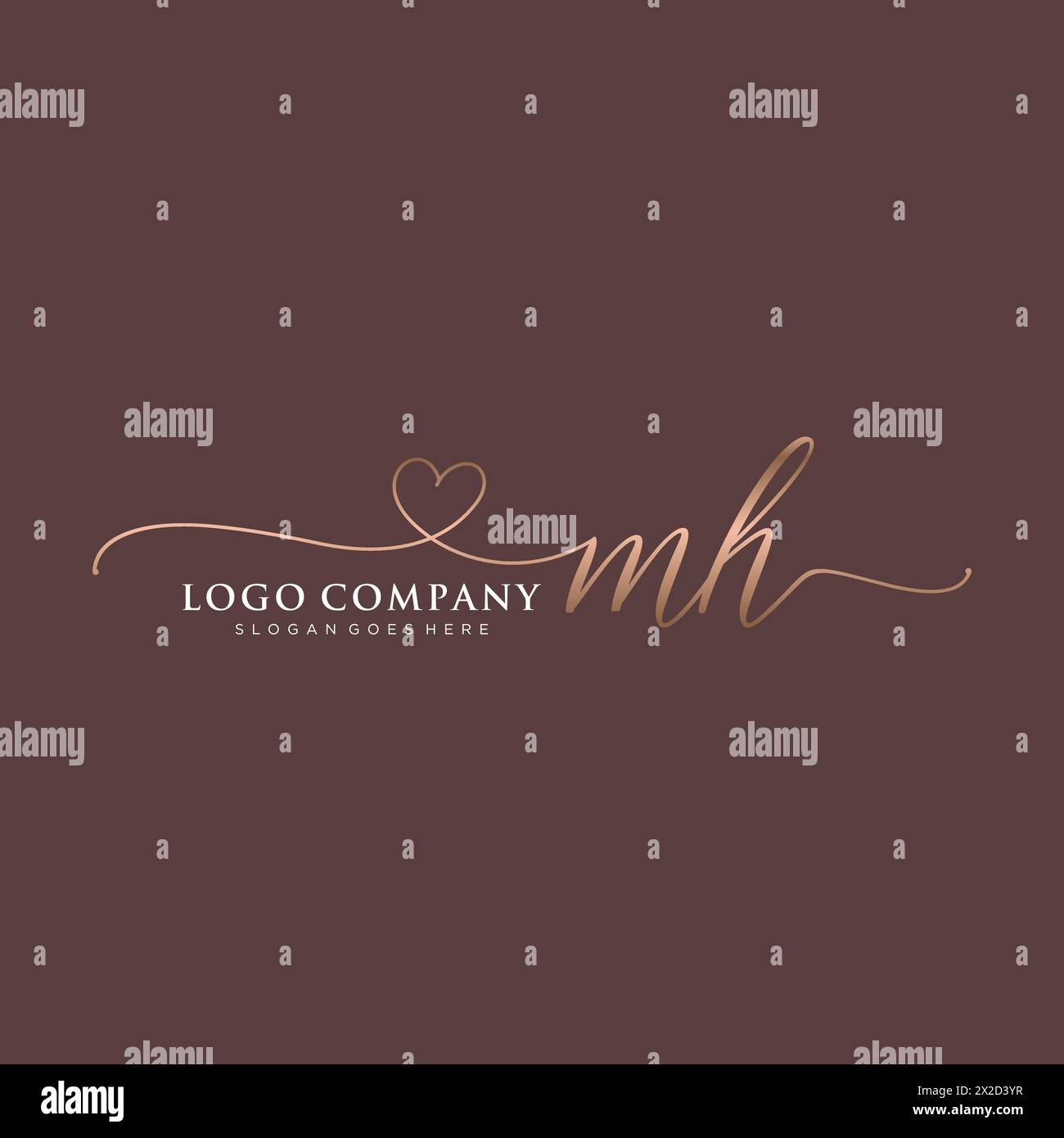 Elegant mh logo hi-res stock photography and images - Alamy