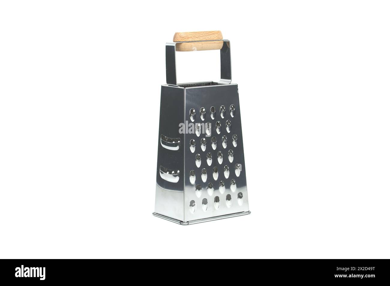 Stainless four sided box grater for kitchen isolated on white ...