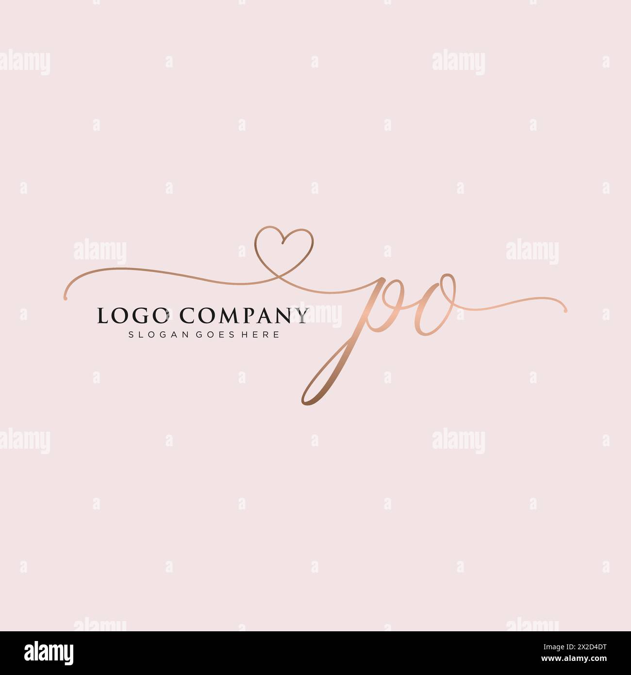 PO beauty monogram and elegant logo design Stock Vector Image & Art - Alamy