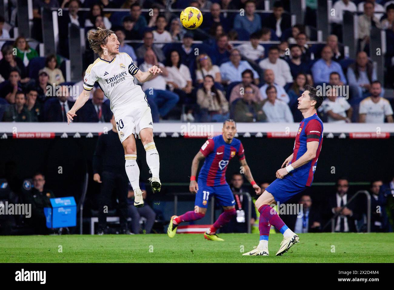 Madrid, Spain. 21st Apr, 2024. (L-R) Luka Modric of Real Madrid CF and ...