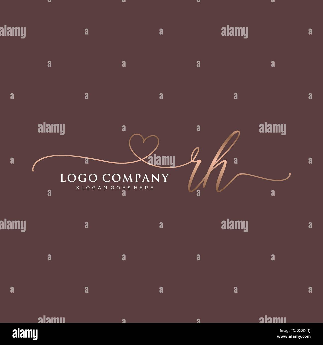 RH beauty monogram and elegant logo design Stock Vector Image & Art - Alamy