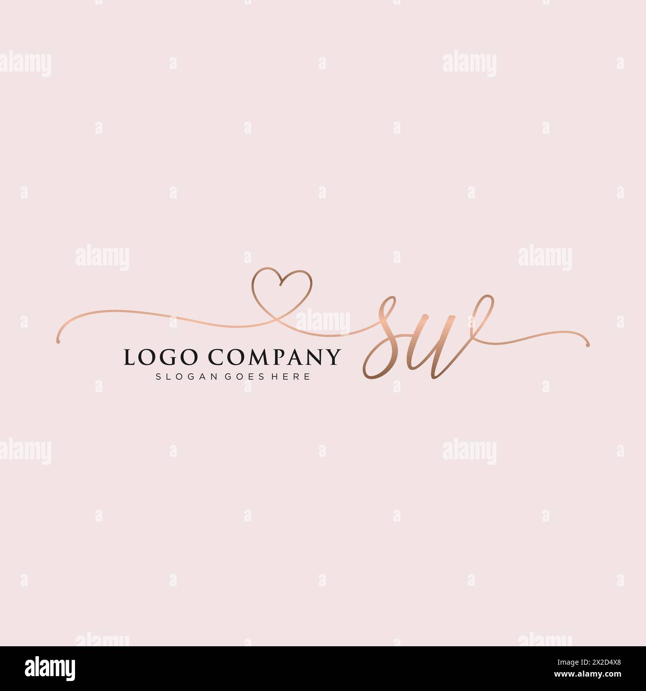 SW beauty monogram and elegant logo design Stock Vector Image & Art - Alamy