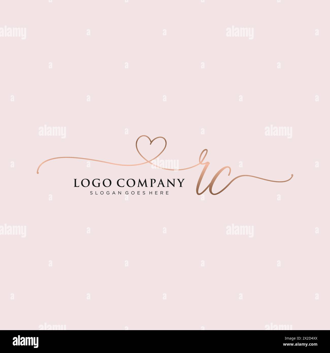 RC beauty monogram and elegant logo design Stock Vector Image & Art - Alamy