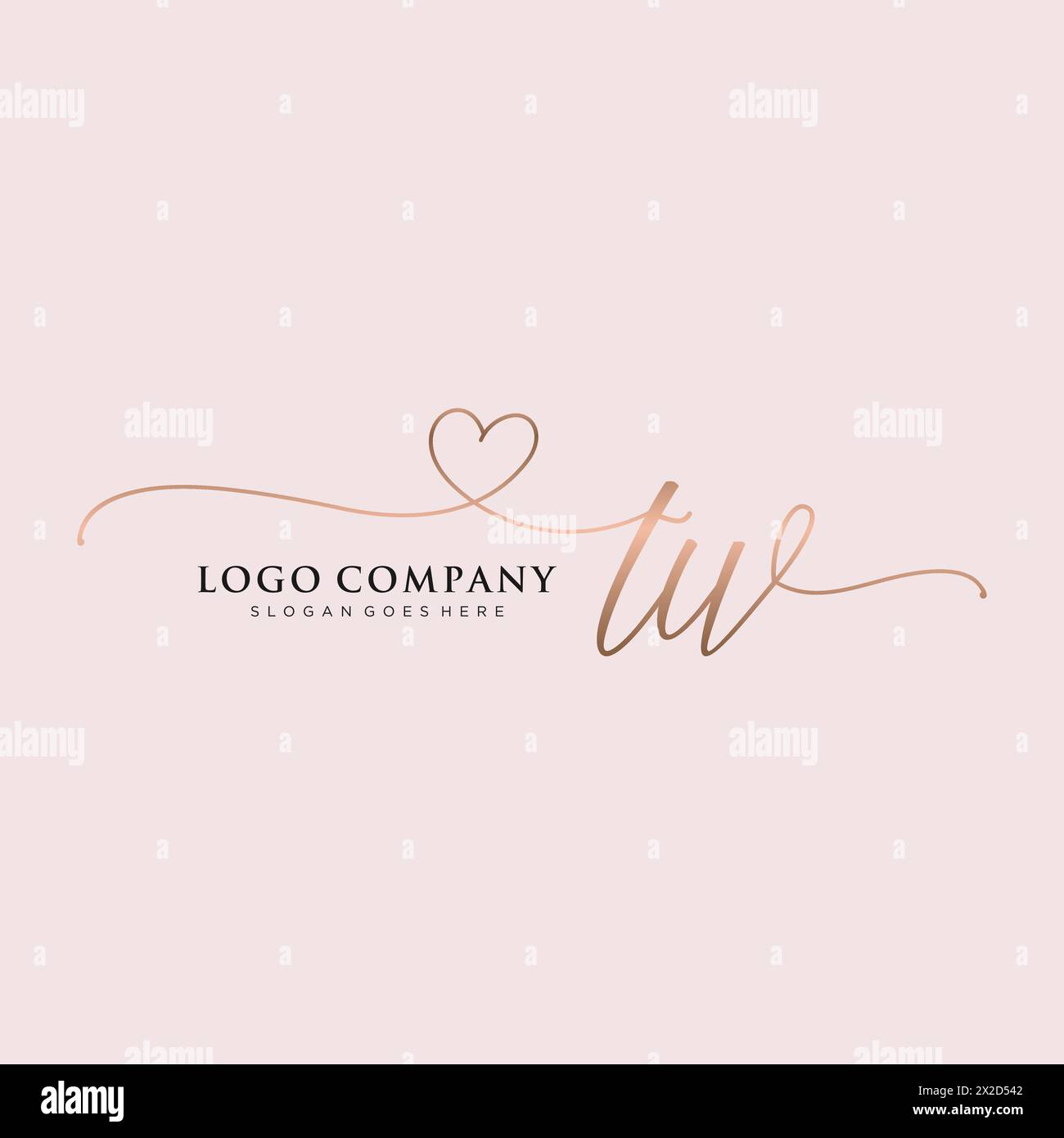 TW beauty monogram and elegant logo design Stock Vector Image & Art - Alamy