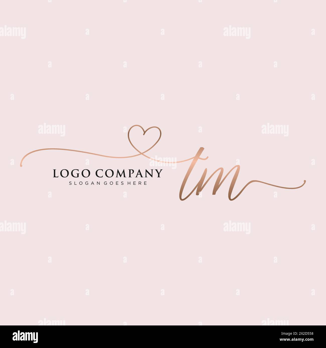 TM beauty monogram and elegant logo design Stock Vector Image & Art - Alamy