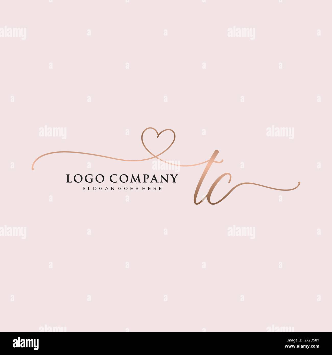TC beauty monogram and elegant logo design Stock Vector Image & Art - Alamy
