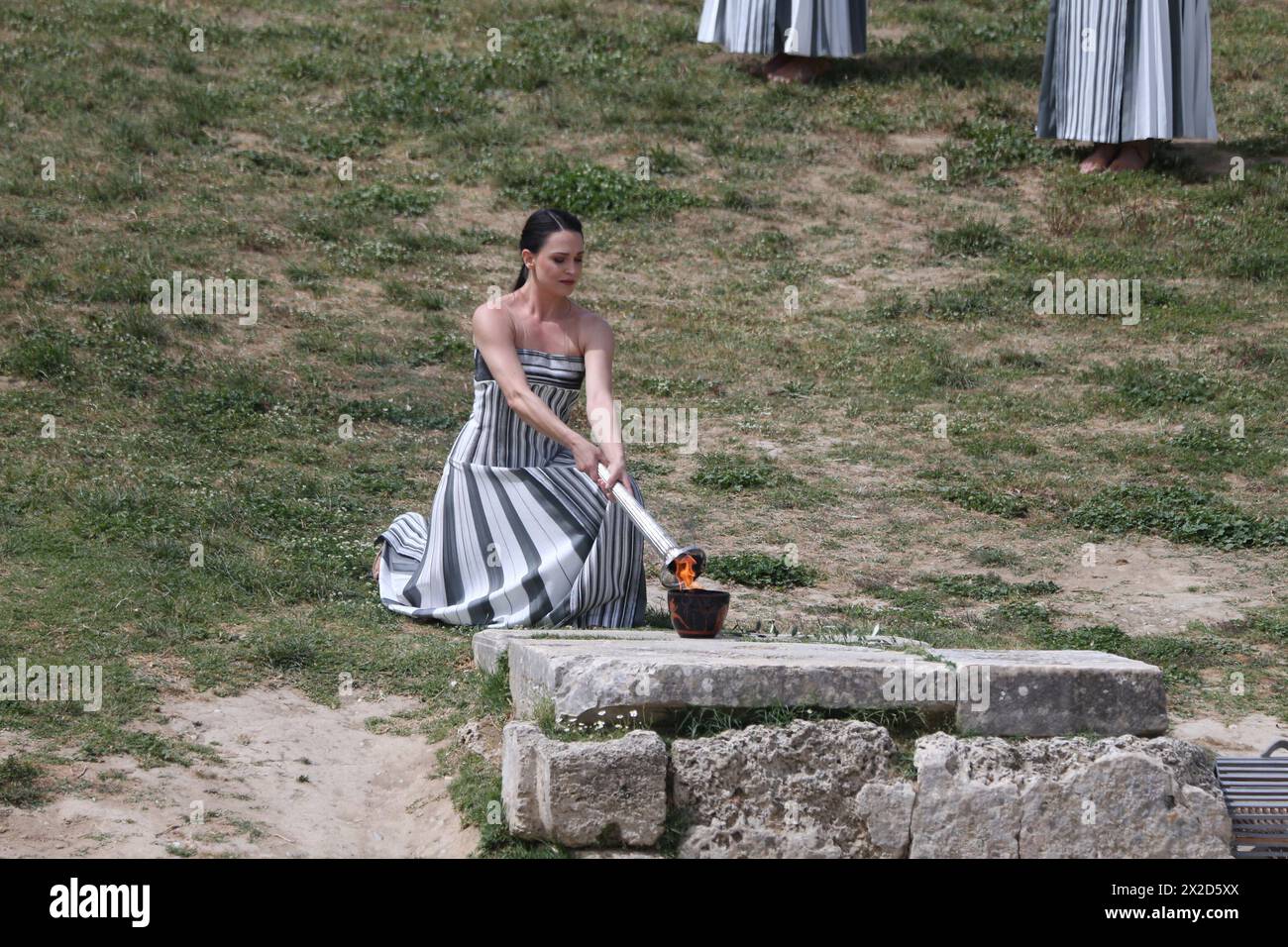 Actress Mary Mina, in the role of an ancient Greek High Priestess ...