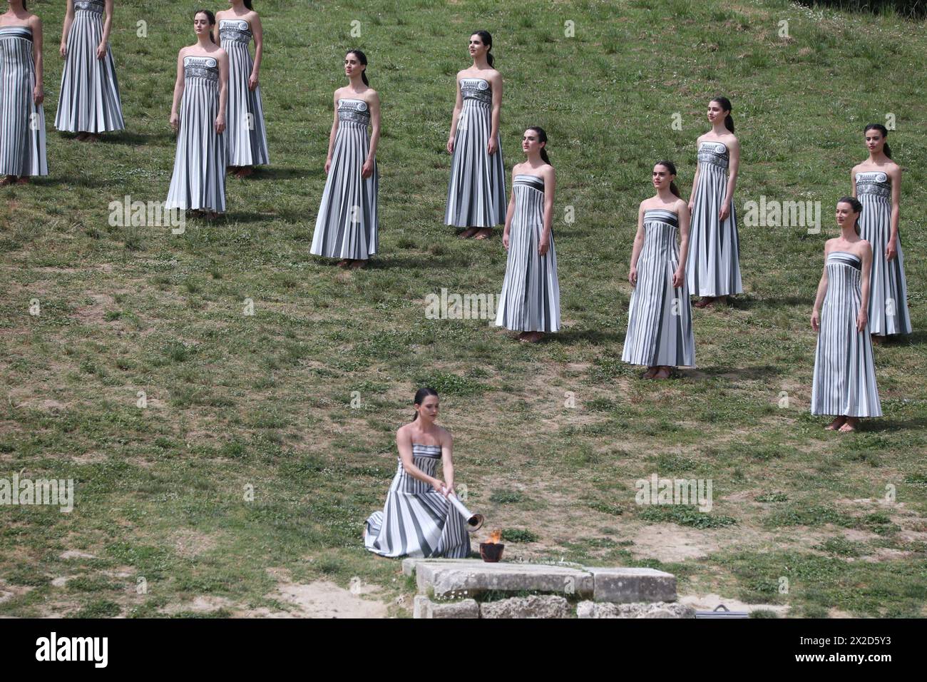 Actress Mary Mina, in the role of an ancient Greek High Priestess ...