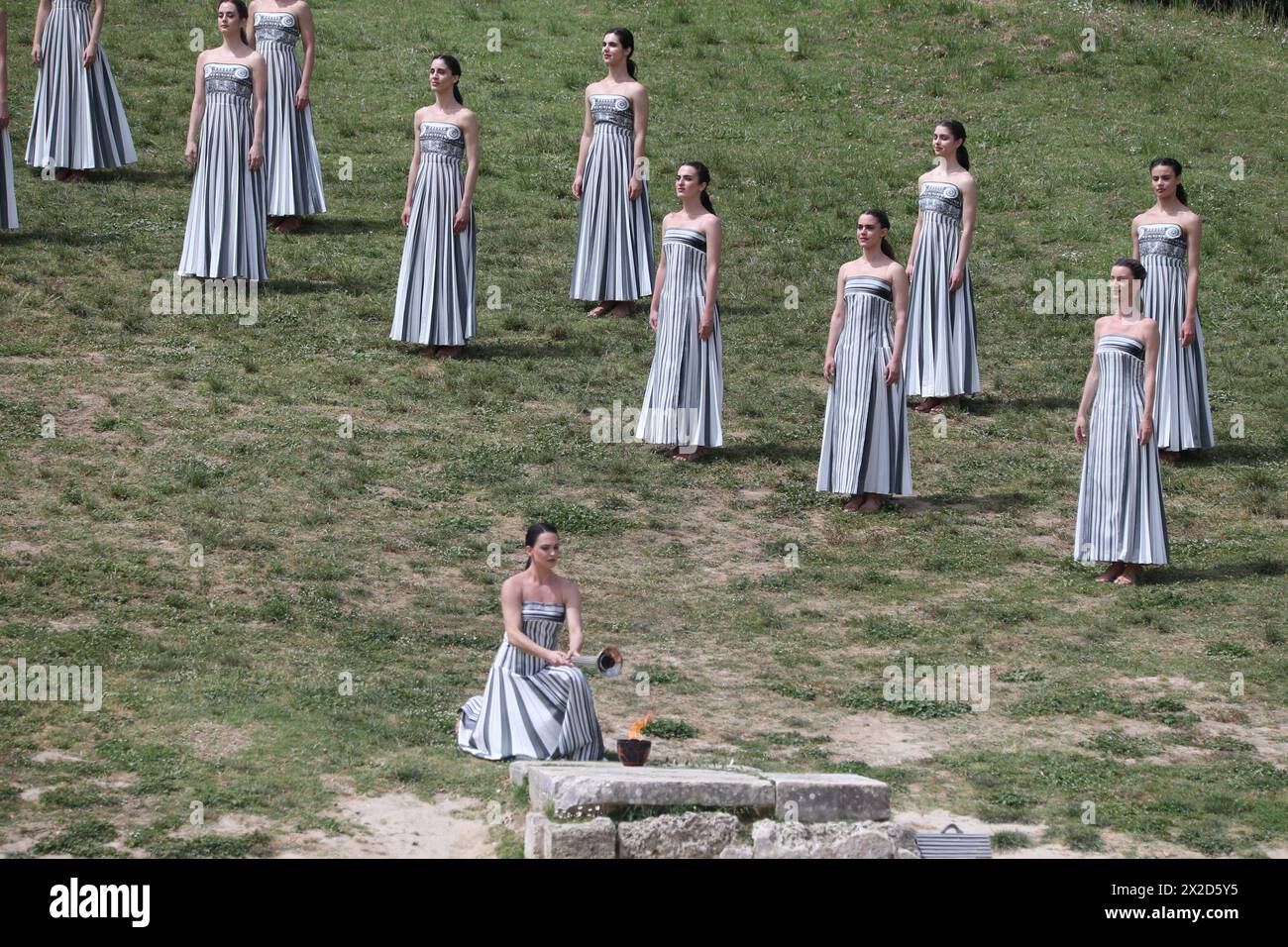 Actress Mary Mina, in the role of an ancient Greek High Priestess ...